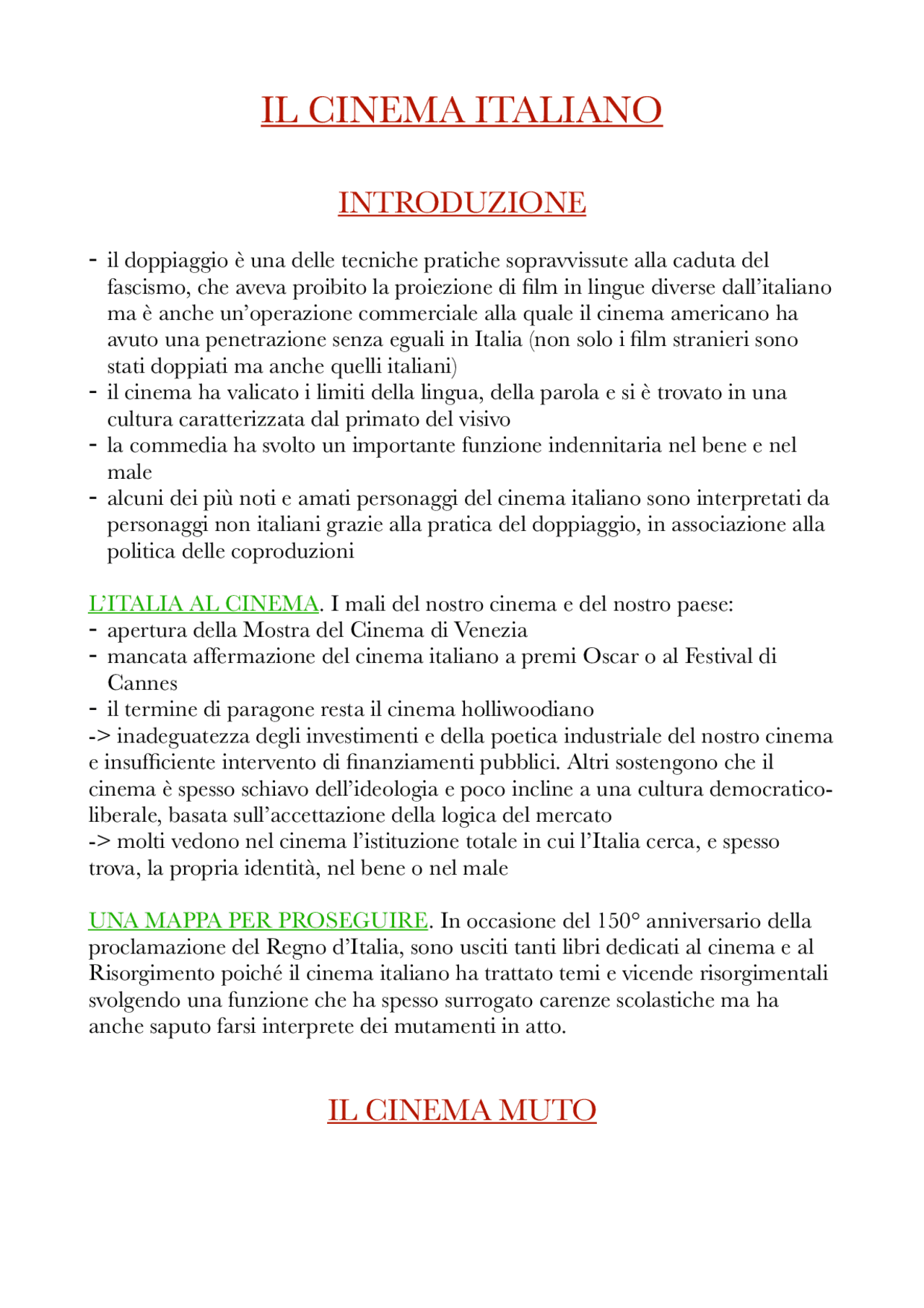 Il cinema italiano. generi, figure, film del passato e del presente ...