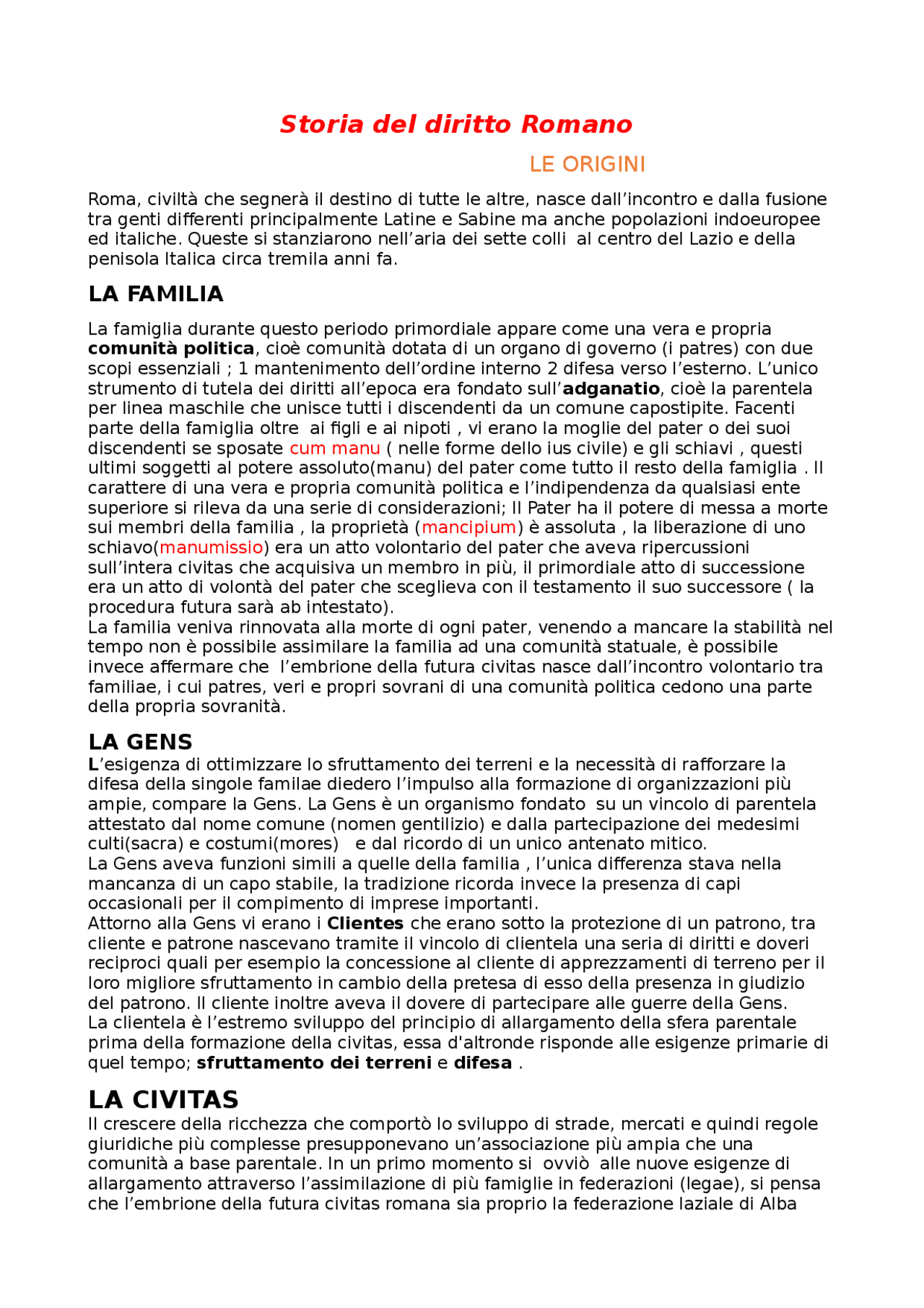 STORIA DEL DIRITTO ROMANO | Prove d'esame di Storia del Diritto Romano ...