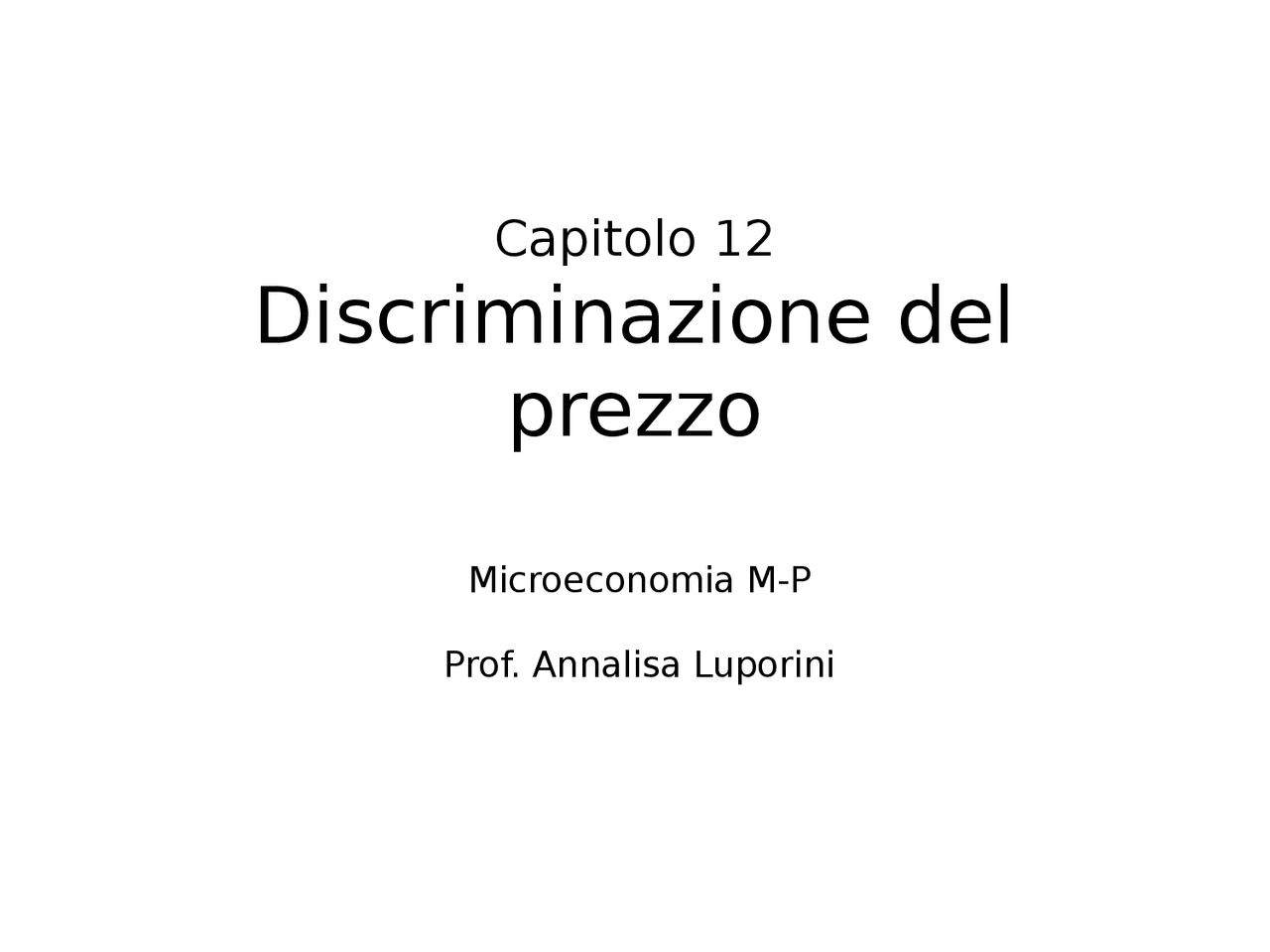 Microeconomia Capitolo 12 Besanko Slide Di Microeconomia Docsity