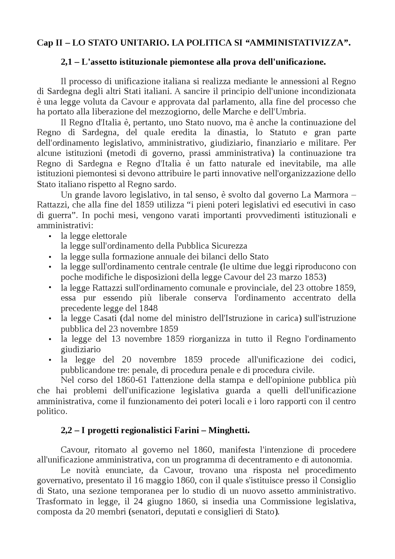 Storia Amministrazione Riassunto Docsity