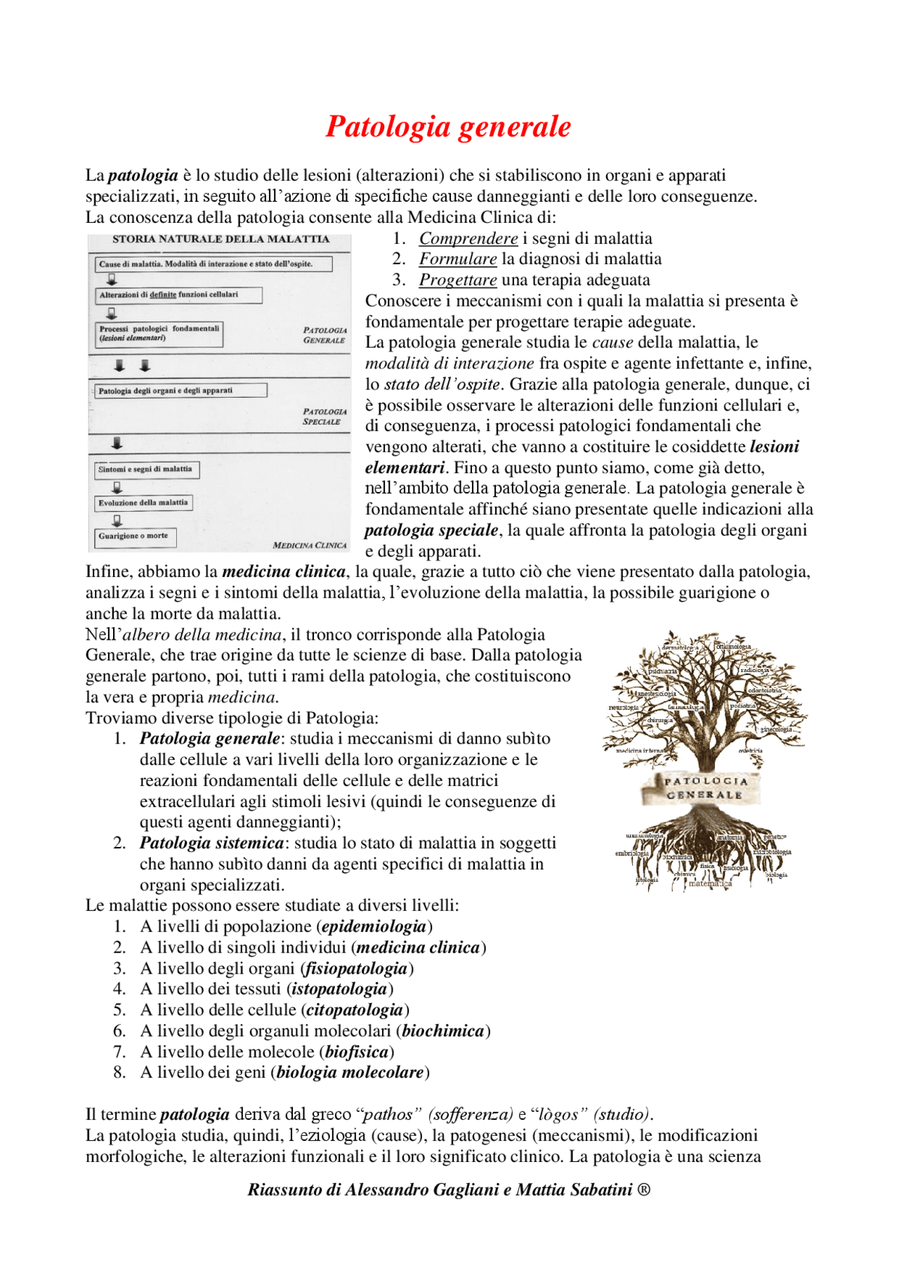 Patologia Generale Appunti Completi Docsity