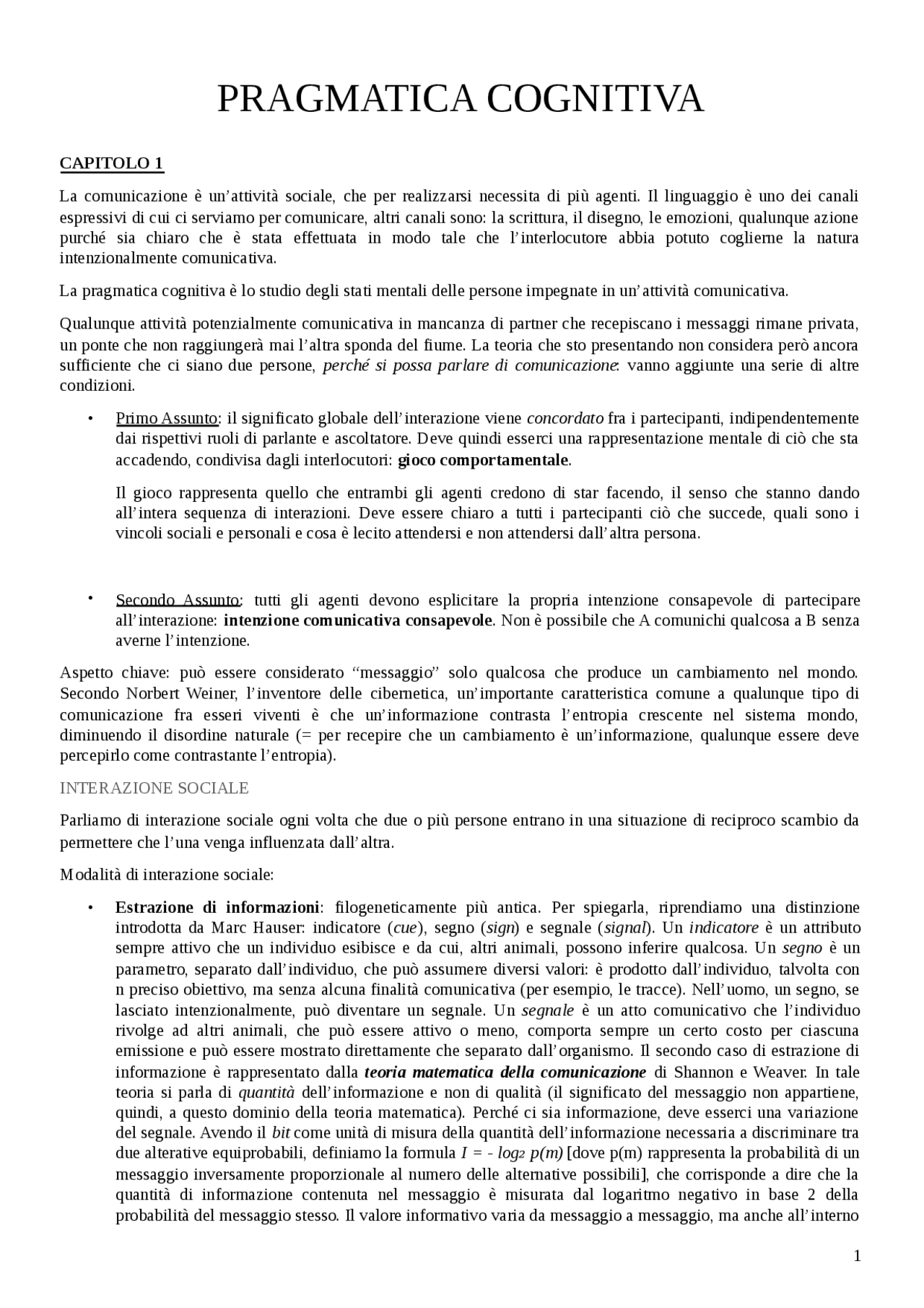 Pragmatica Cognitiva Docsity