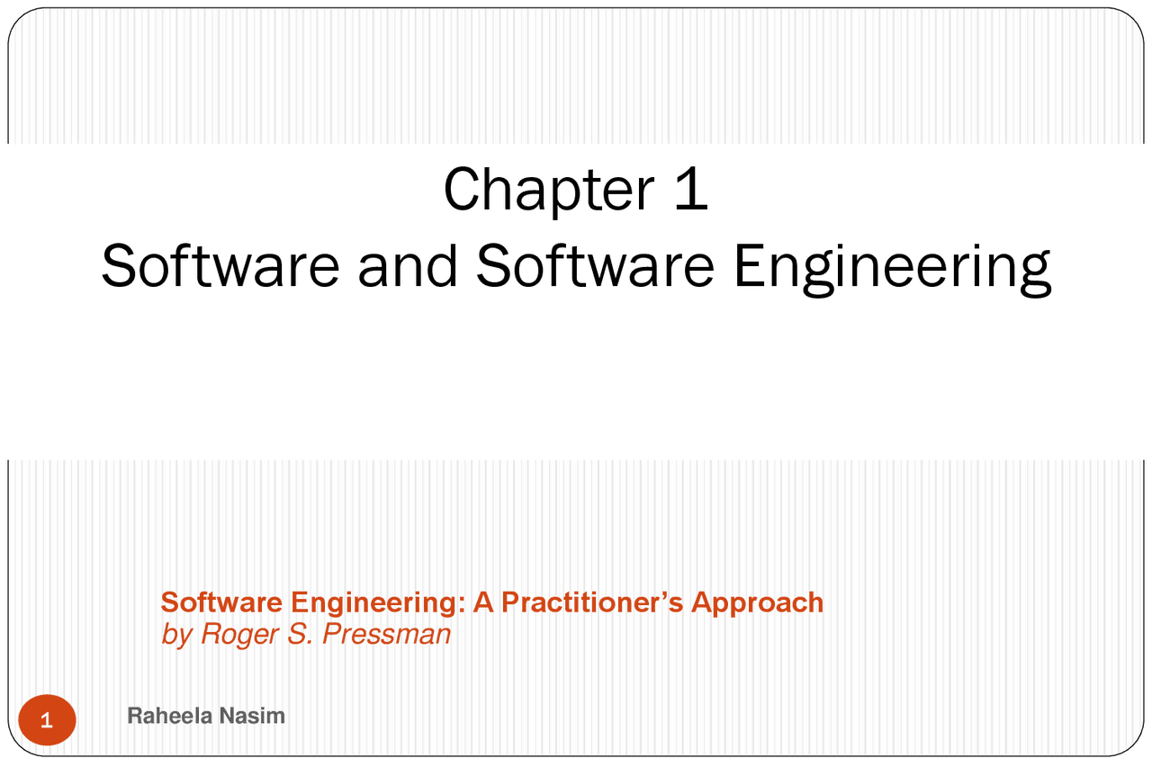 Software Engineering chapter 1 - Docsity