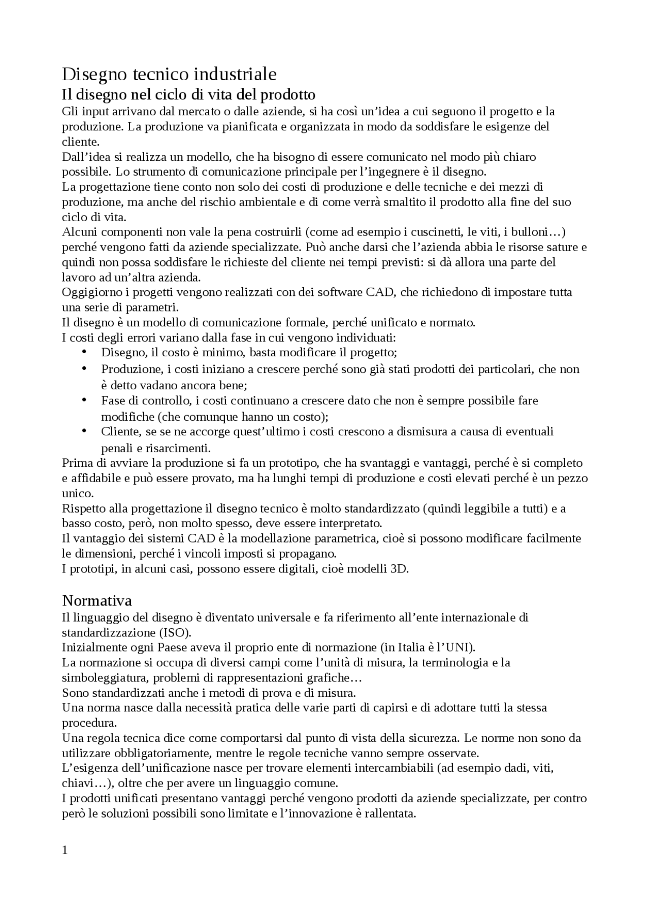 Appunti Di Disegno Tecnico Industriale Docsity
