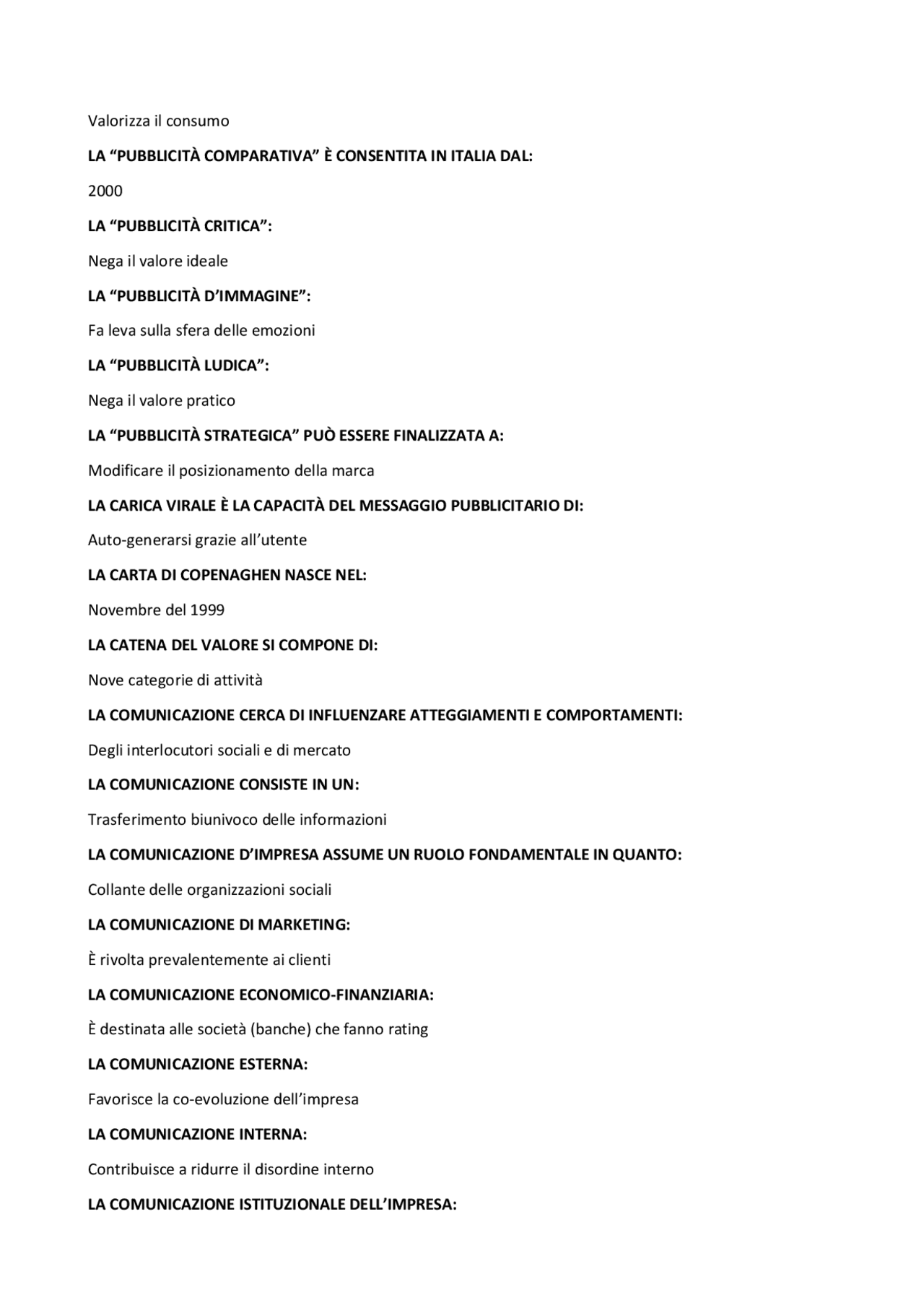 Strategie Di Comunicazione Dimpresa Docsity
