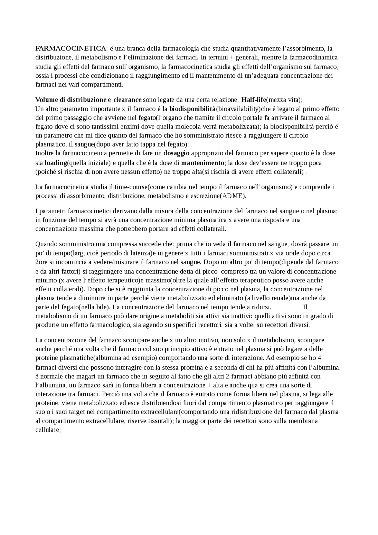 Farmacologia Generale Docsity
