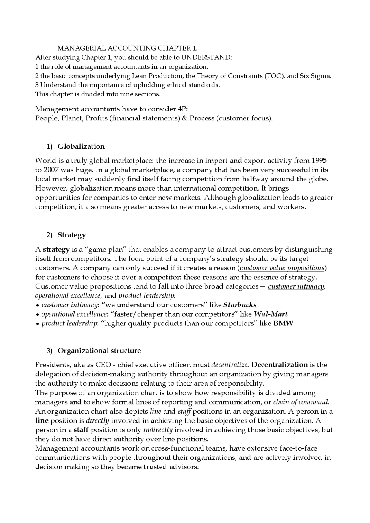 Managerial Accounting 13 Th Edition Docsity
