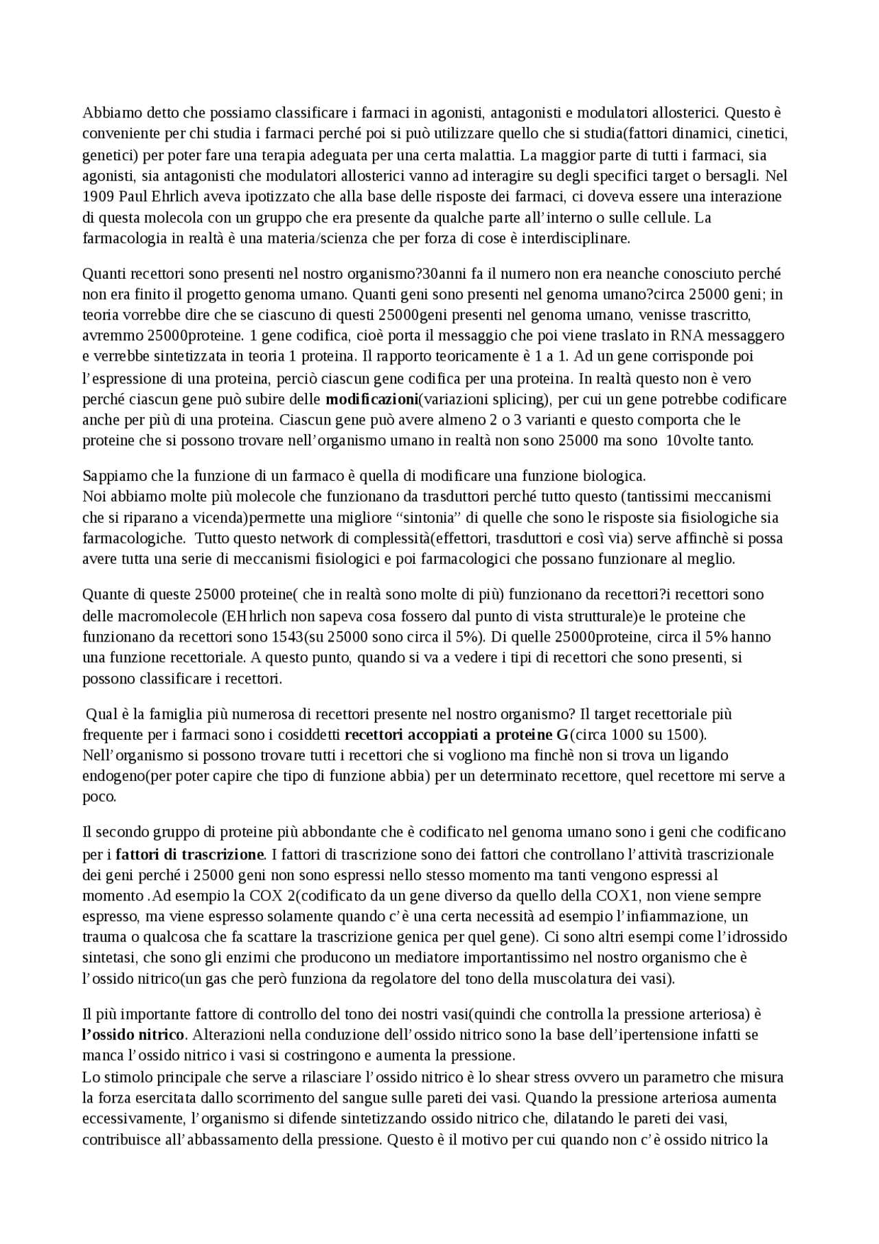 Farmacologia Generale Docsity