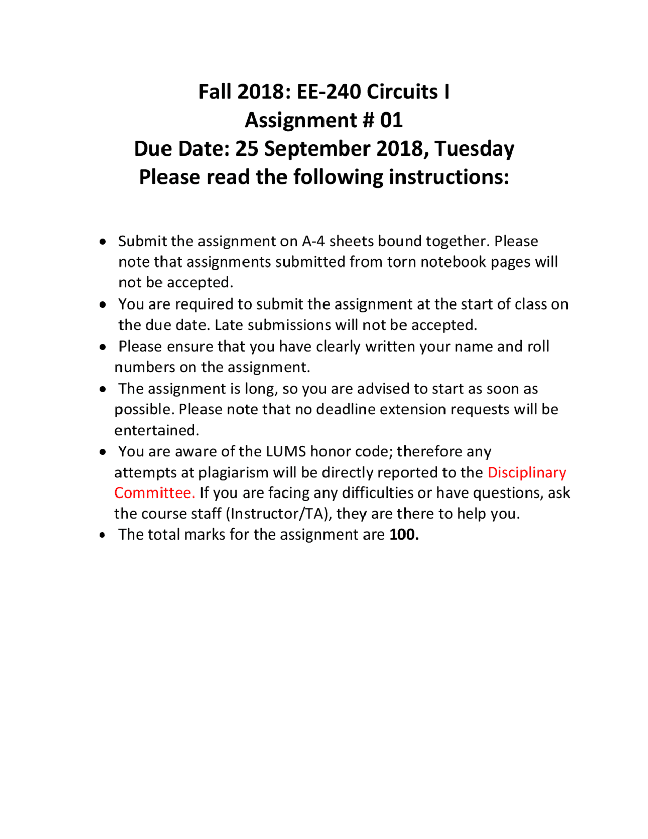 Assignment 1 Circuits 1 Exams Engineering Docsity