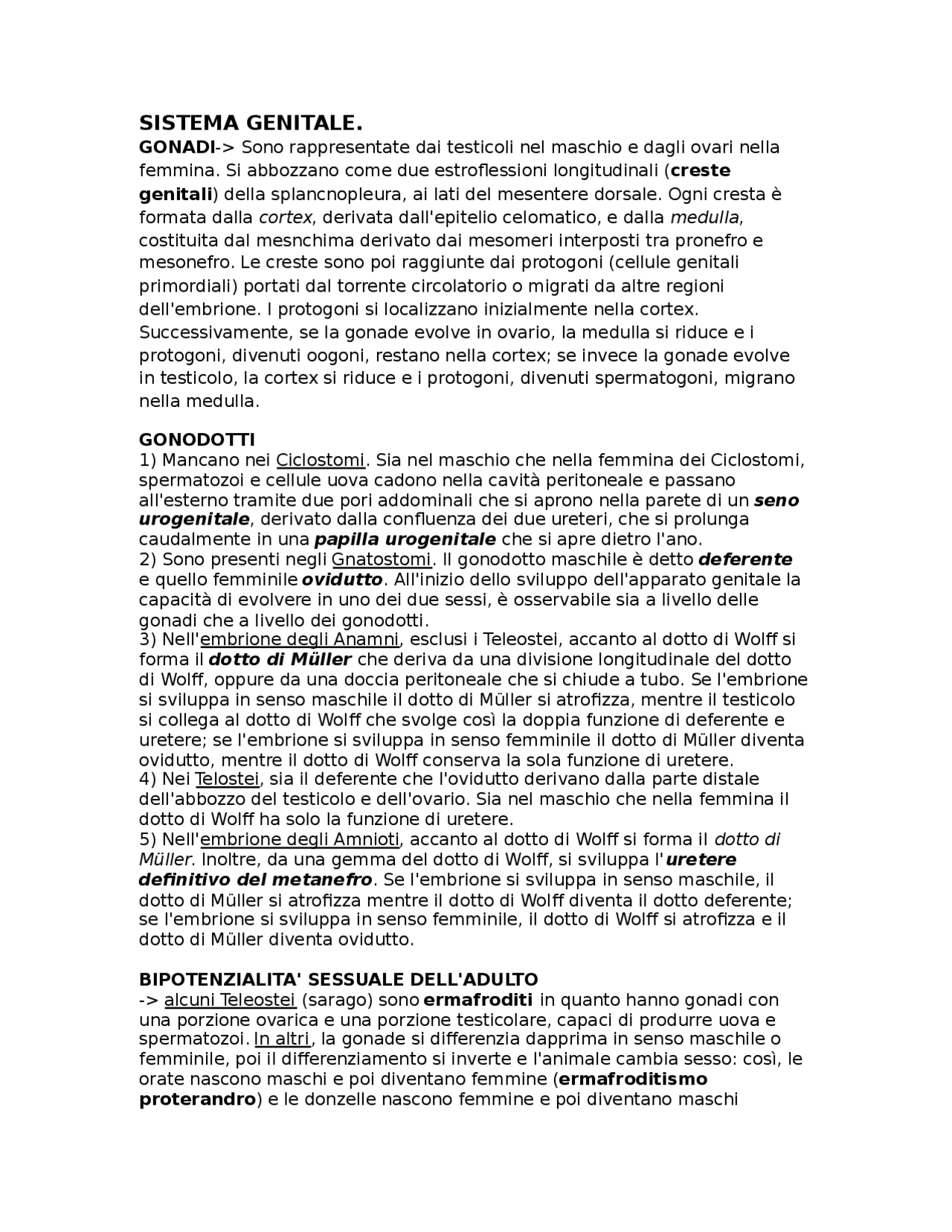Corso Di Anatomia Comparata Docsity