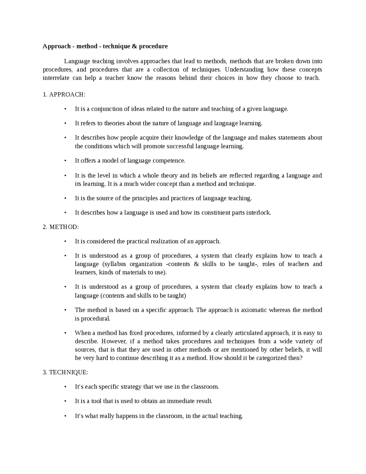 Methodologies Of Language Learning Docsity