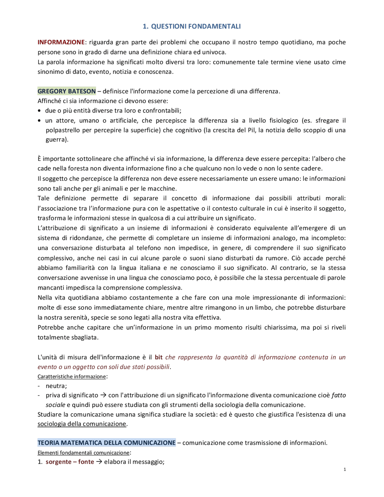 Sociologia Della Comunicazione L Paccagnella Docsity
