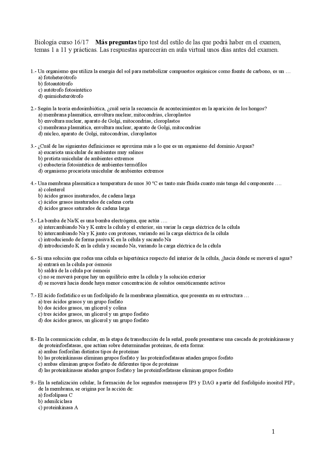 Biología General Cta Docsity