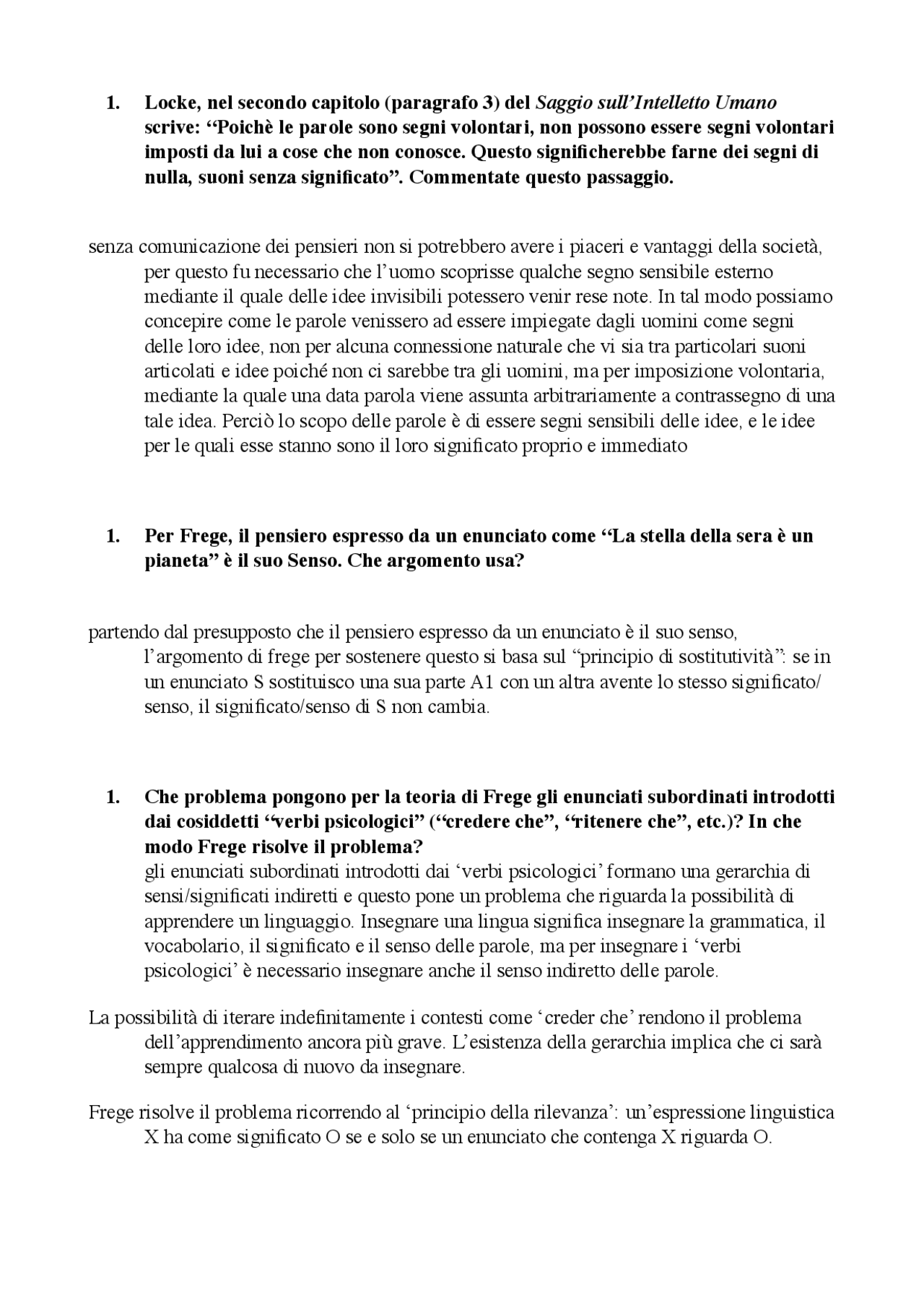 Filosofia Del Linguaggio Docsity