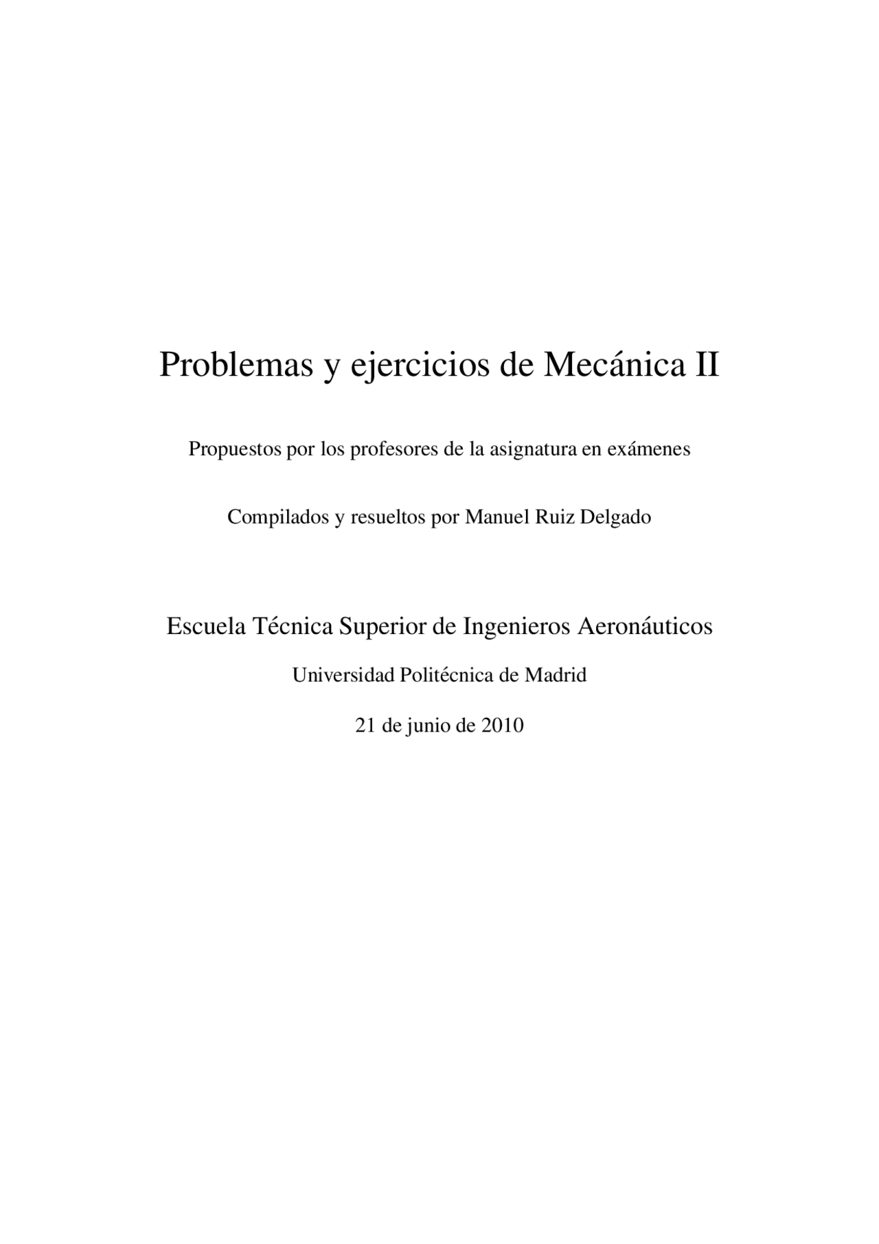 Ejercicios Resueltos De Mecánica Docsity