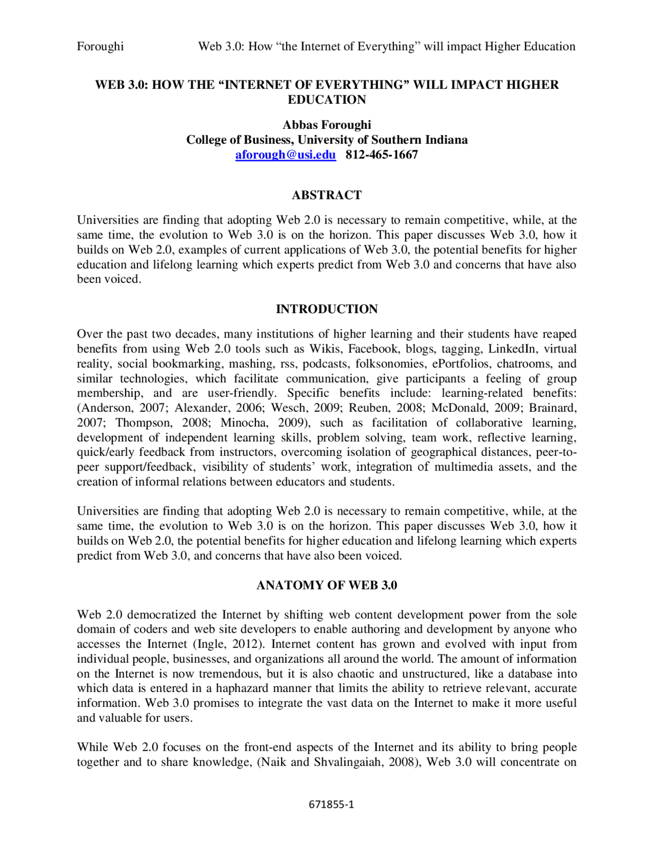 Web Evolution Journal Paper For Thesis Docsity
