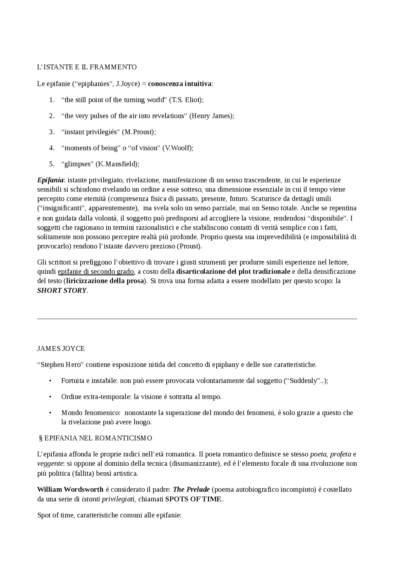 Listante E Il Frammento Docsity
