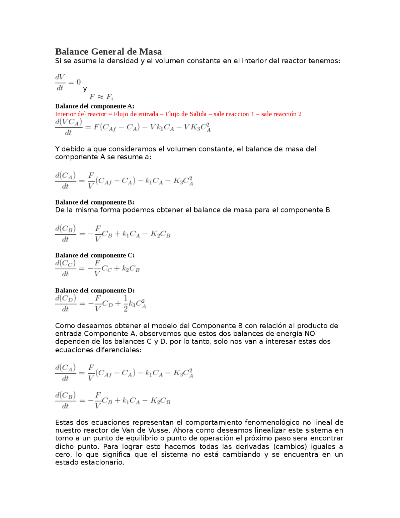 Ejercicio De Linealización Apuntes De Análisis Matemático Docsity