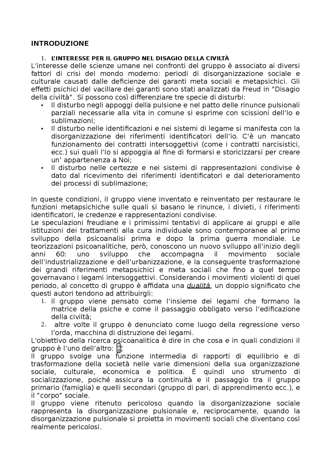 Le Teorie Psicoanalitiche Docsity