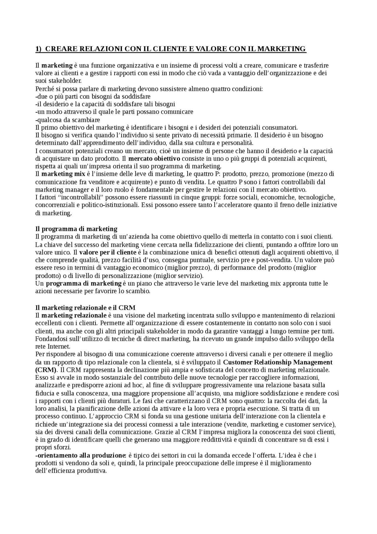 Marketing Iulm Schemi Riassuntivi Del Libro Di Testo Docsity