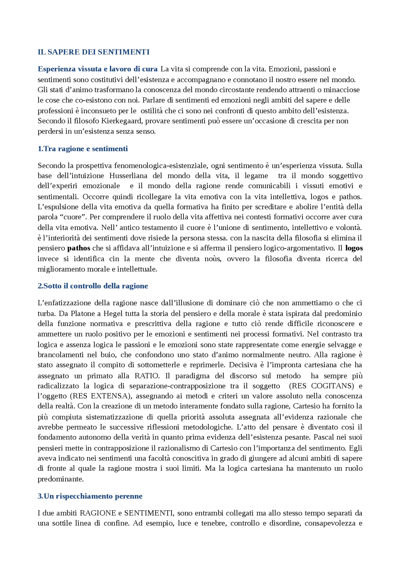 Pedagogia Delle Relazioni Educative Docsity