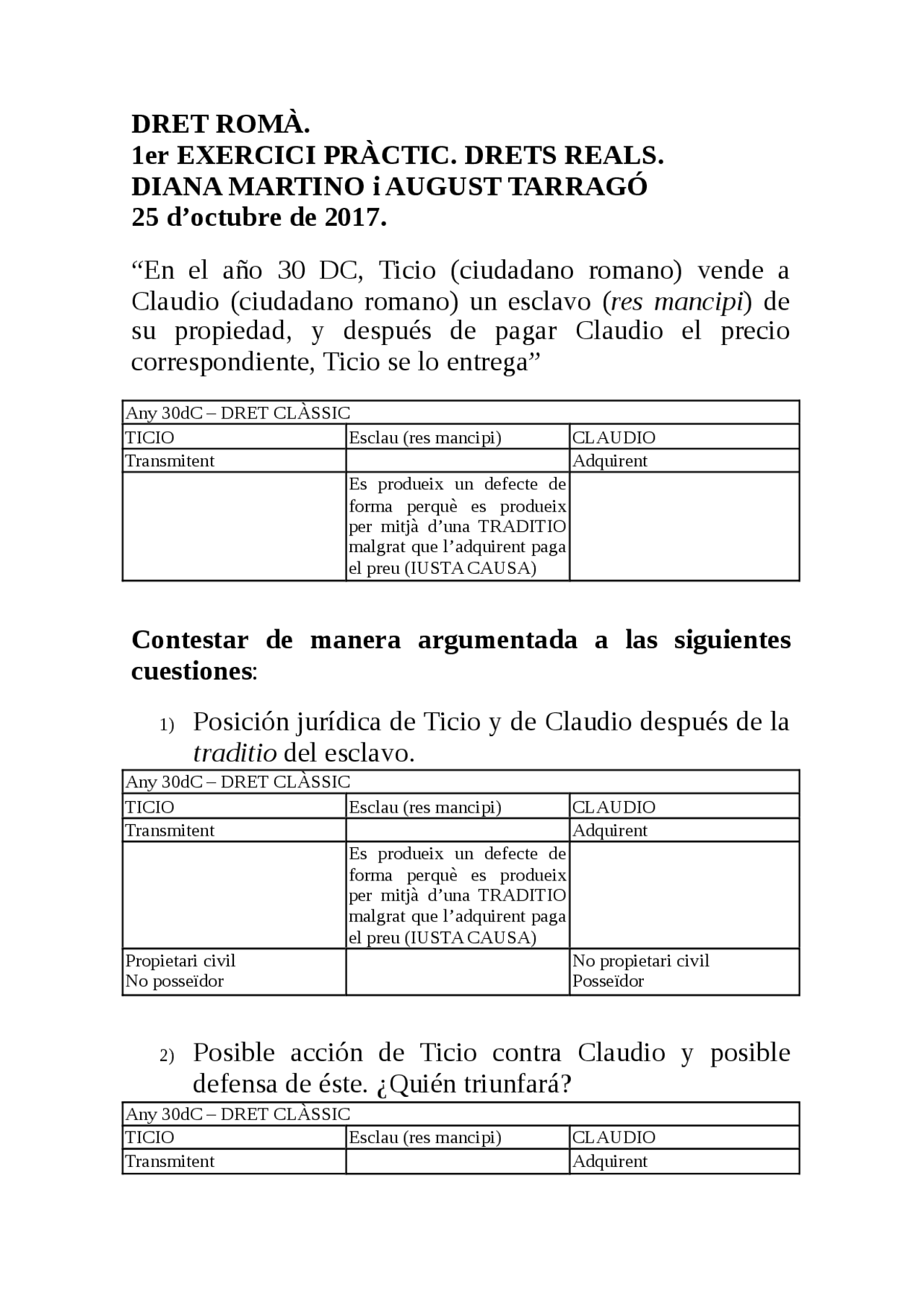 Caso Practico Romano Docsity