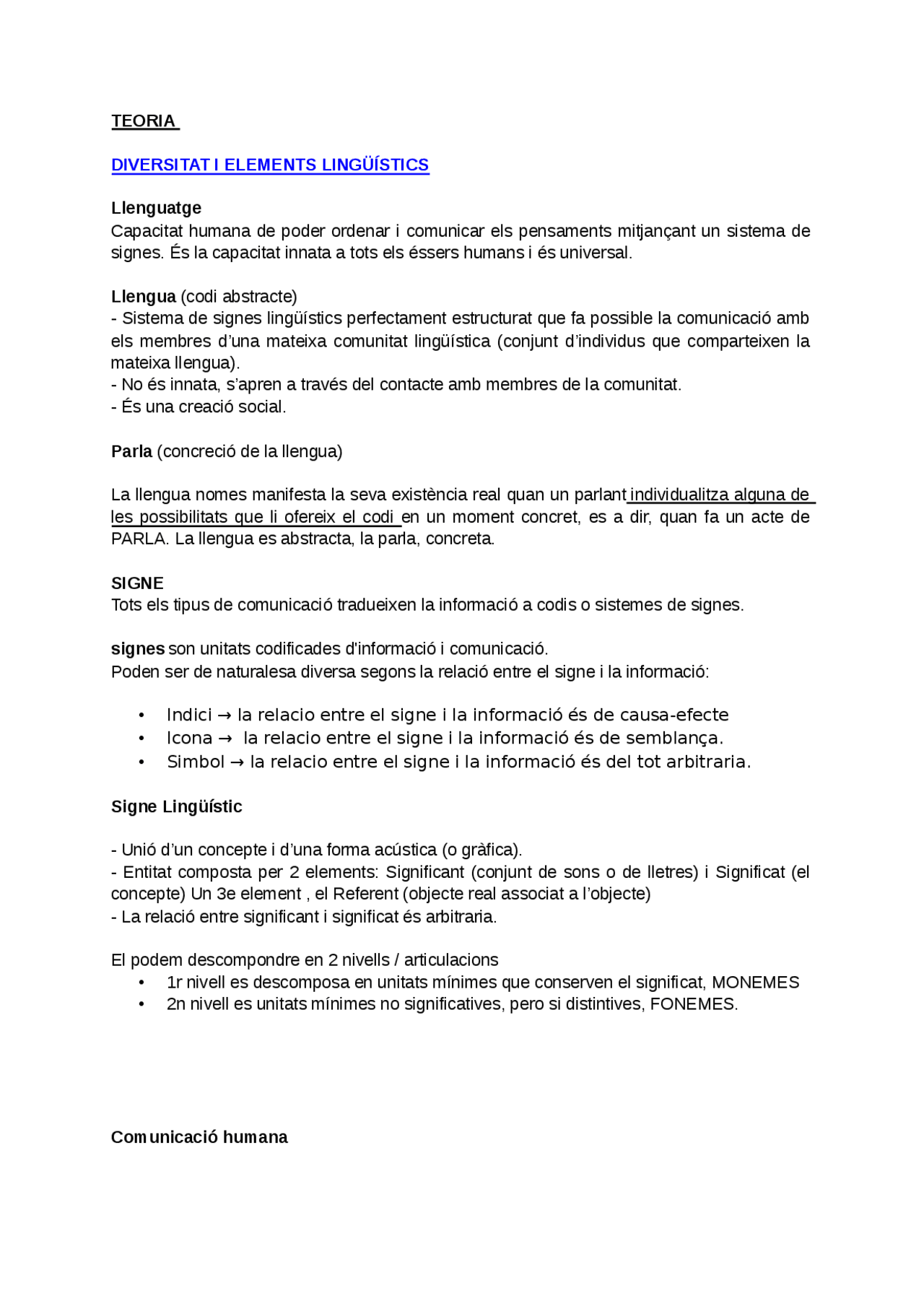 CatalÀ Teoria 2n Batxillerat Docsity