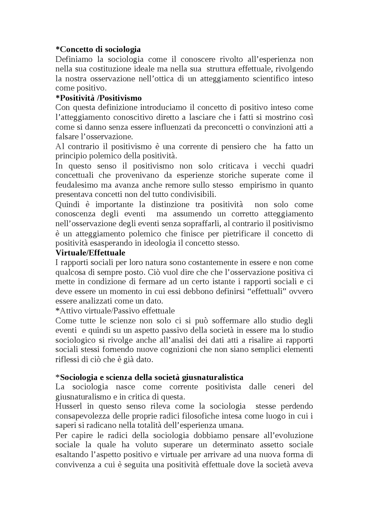 Riassunto Profilo Storico Del Pensiero Sociologico Di Andrea Bixio
