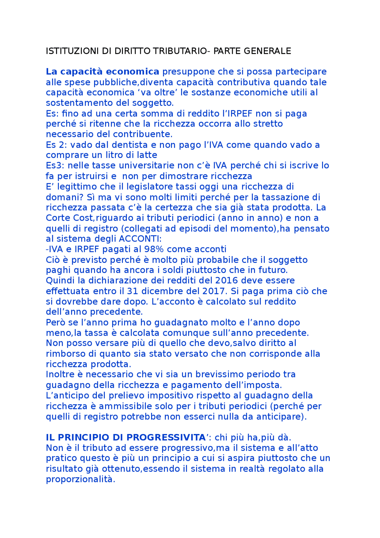 Manuale Di Diritto Tributario Docsity
