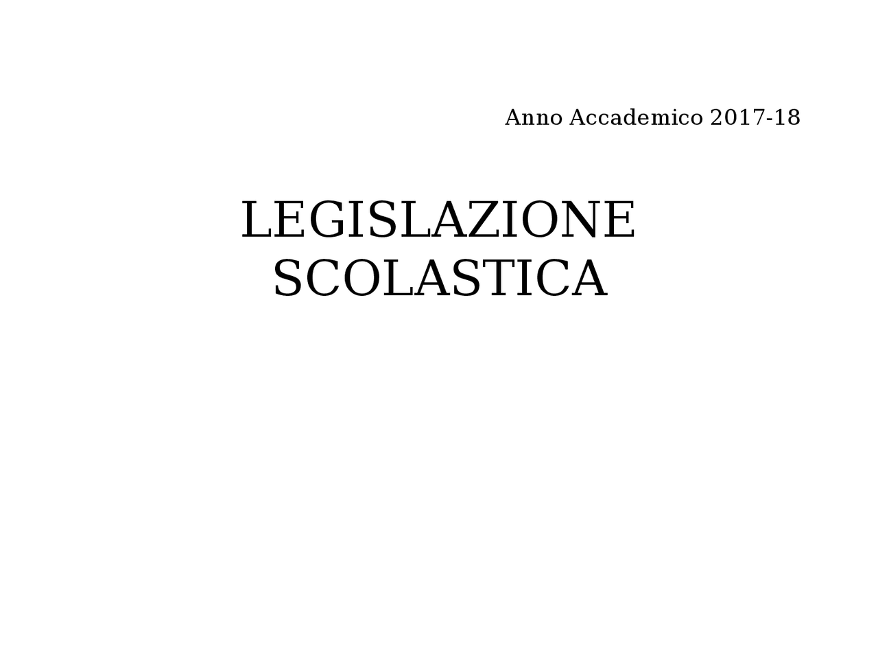 Legislazione Scolastico Docsity