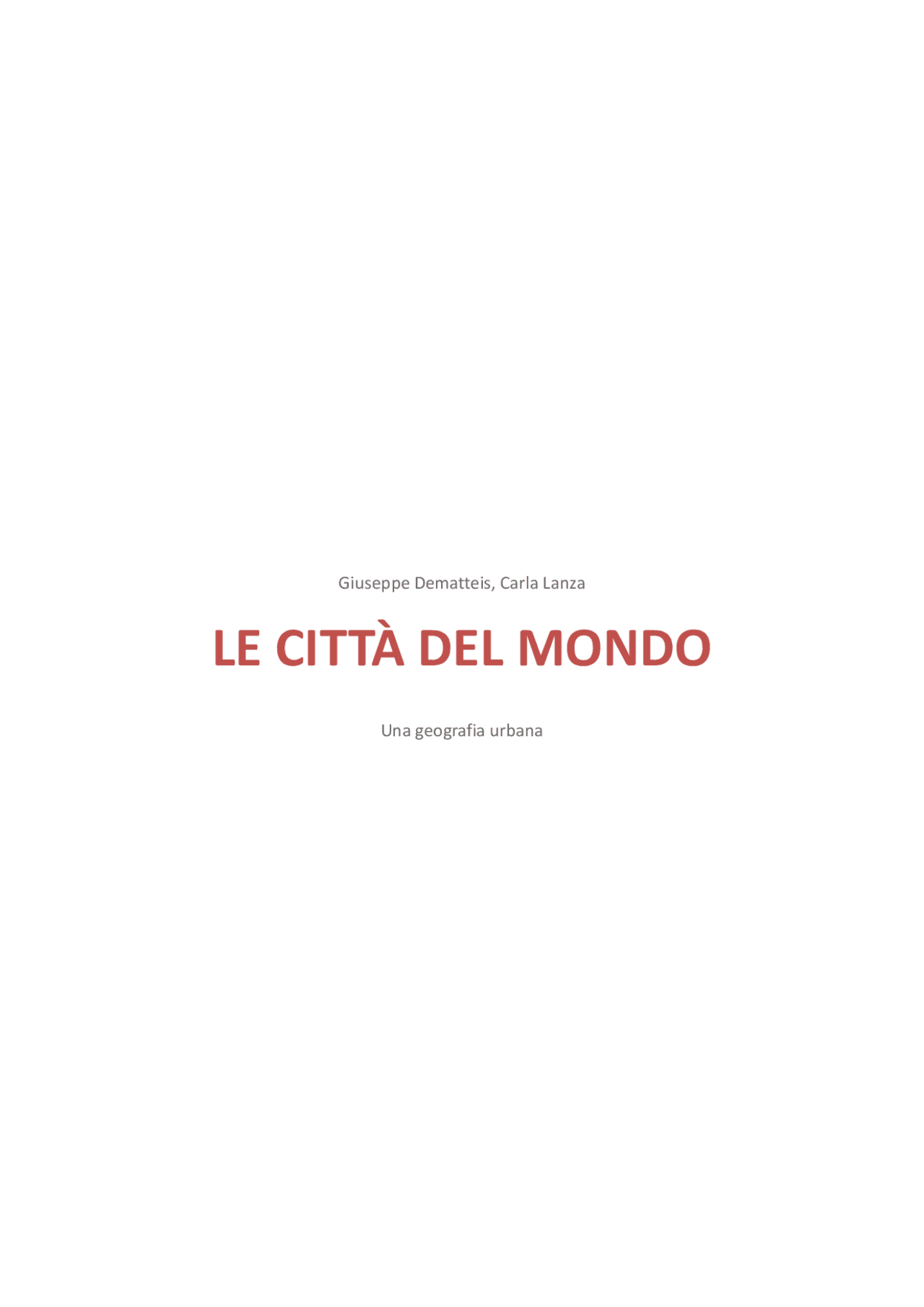 Riassunto Processi Urbani E Dinamiche Di Comunità Docsity
