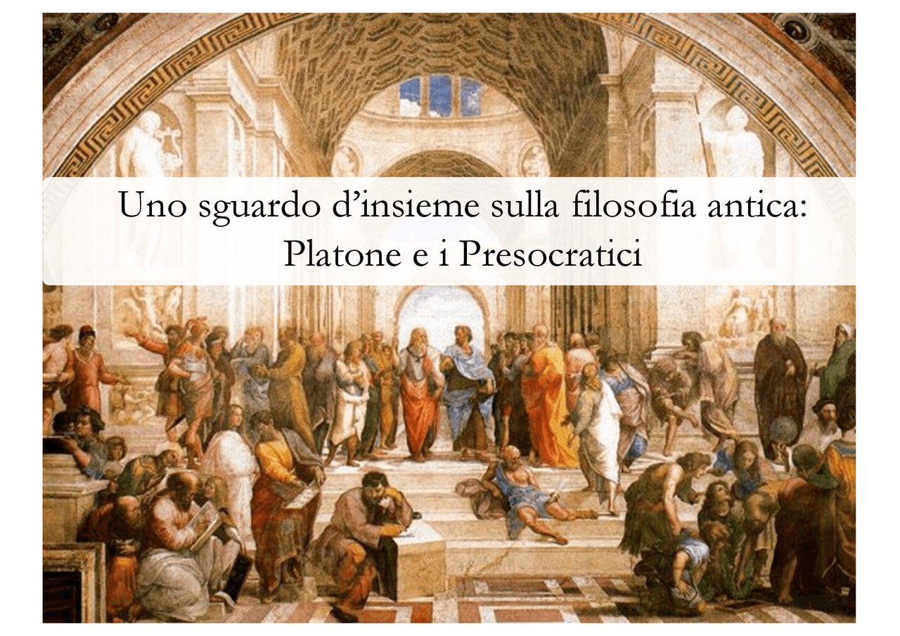 La filosofia in Platone ed Aristotele - Docsity