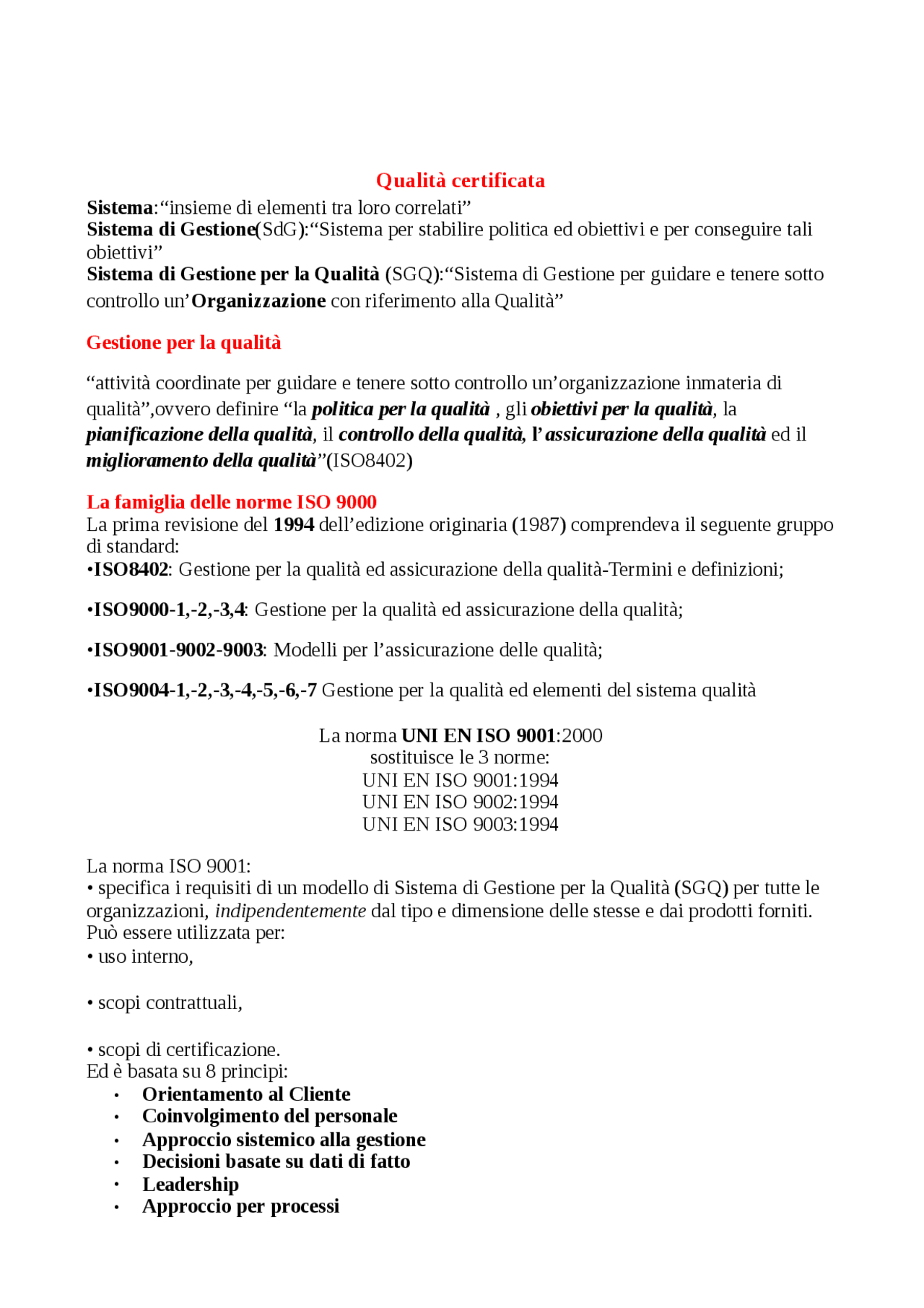 Operation Management Appunti Di Gestione Delle Operations Docsity