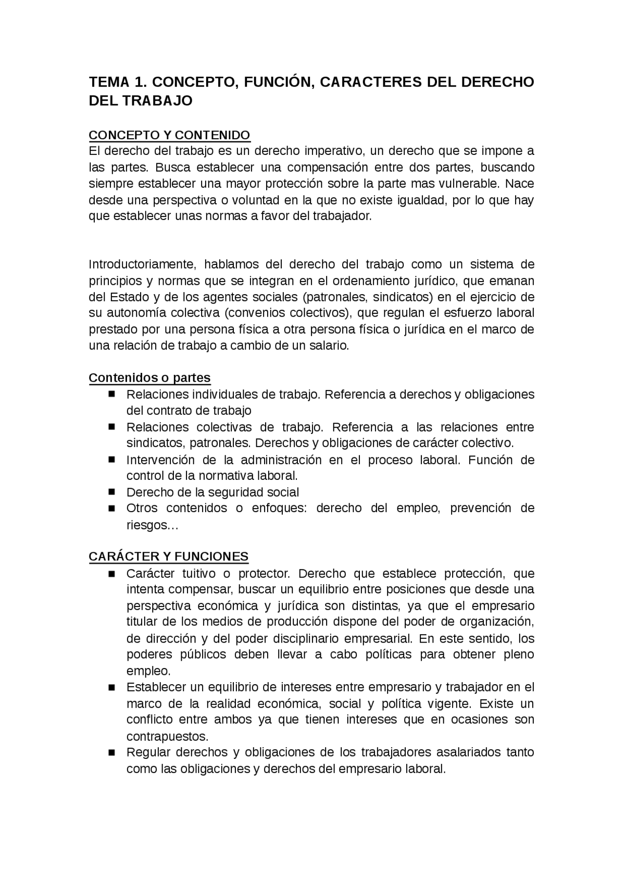 Tema 1 Derecho Del Trabajo Docsity