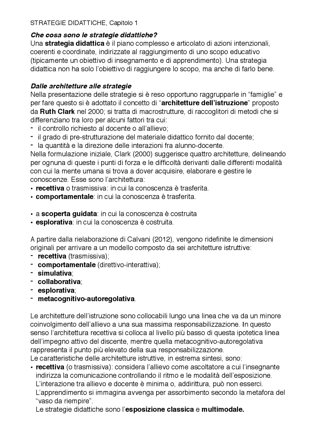 Strategie Didattiche Docsity