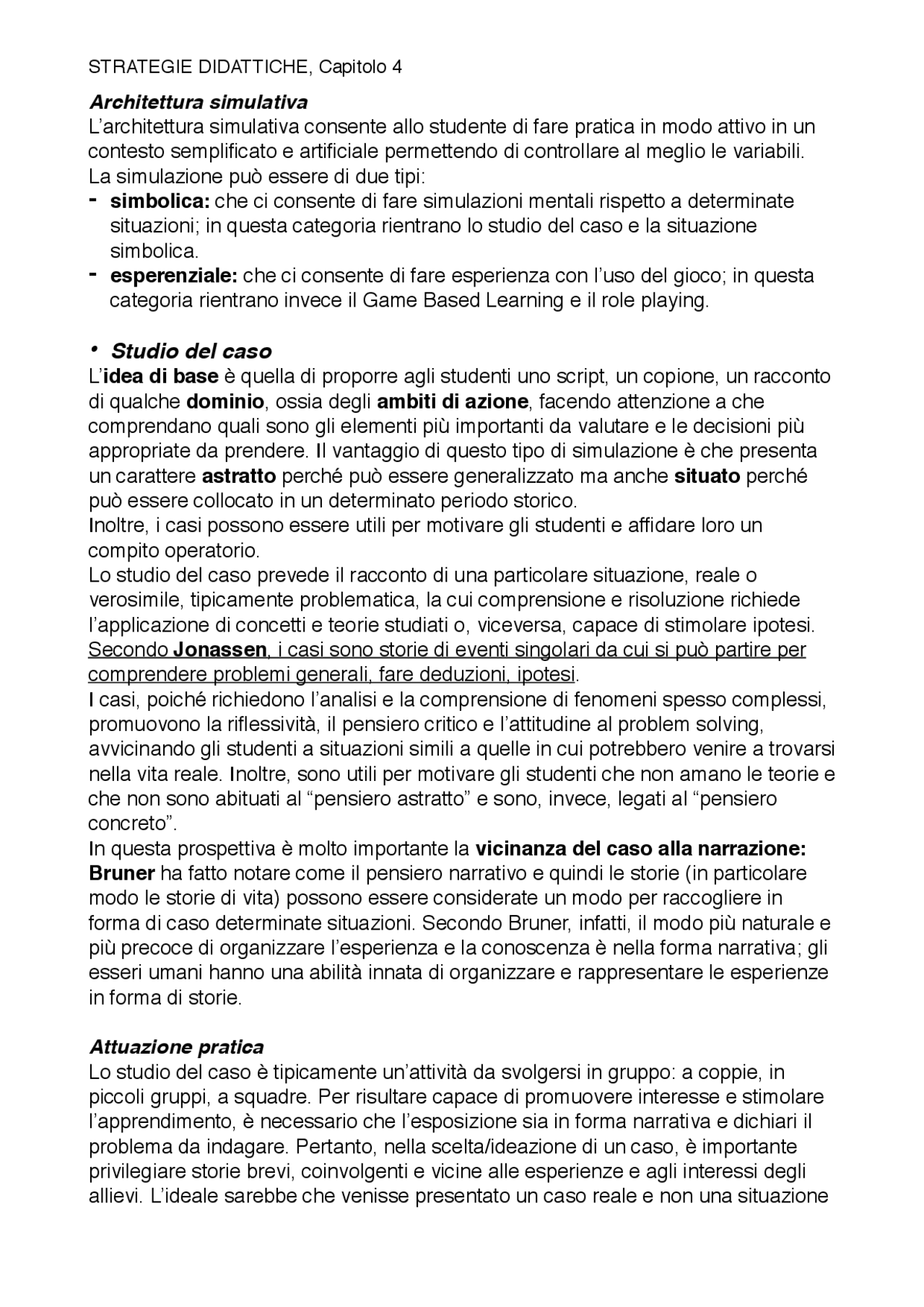 Capitolo 4 Strategie Didattiche Docsity