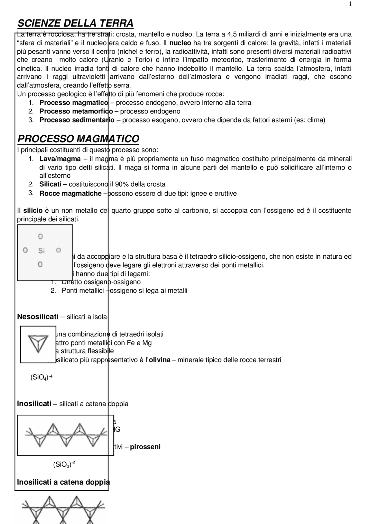 Riassunti Di Scienze Della Terra Docsity