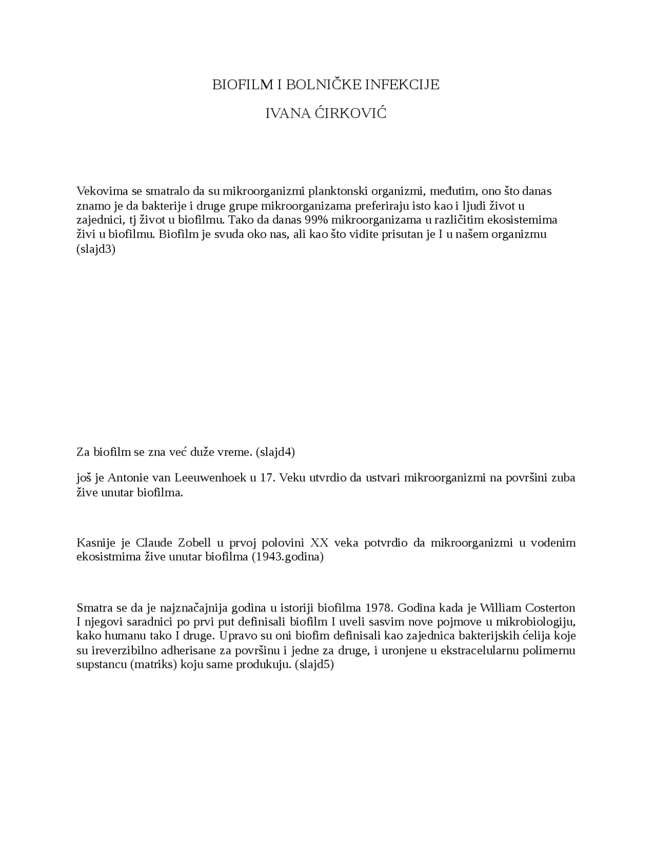 Biofilm I Bolnicke Infekcije Skripte Predlog Mikrobiologija Docsity