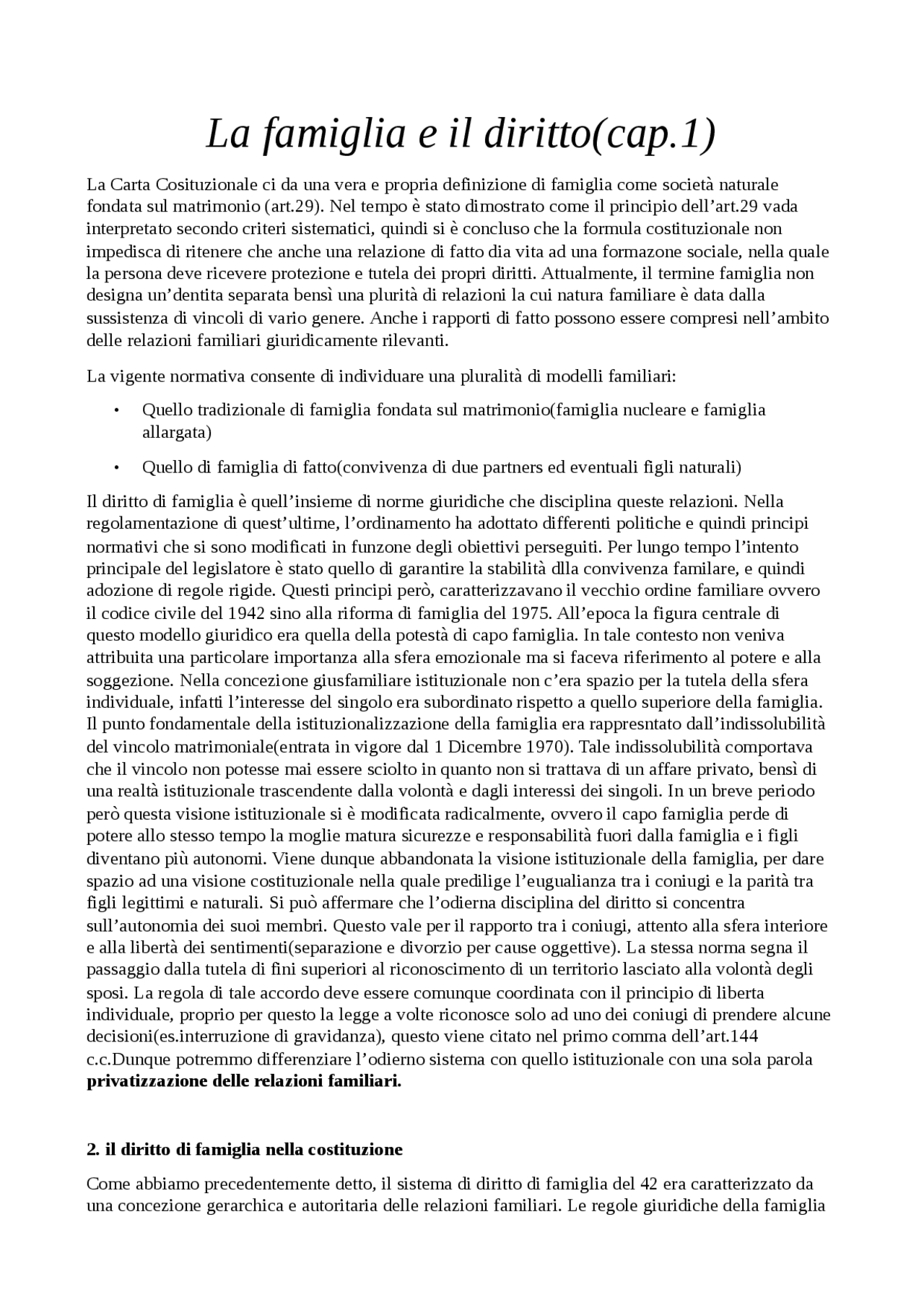 Manuale Di Diritto Di Famiglia Docsity