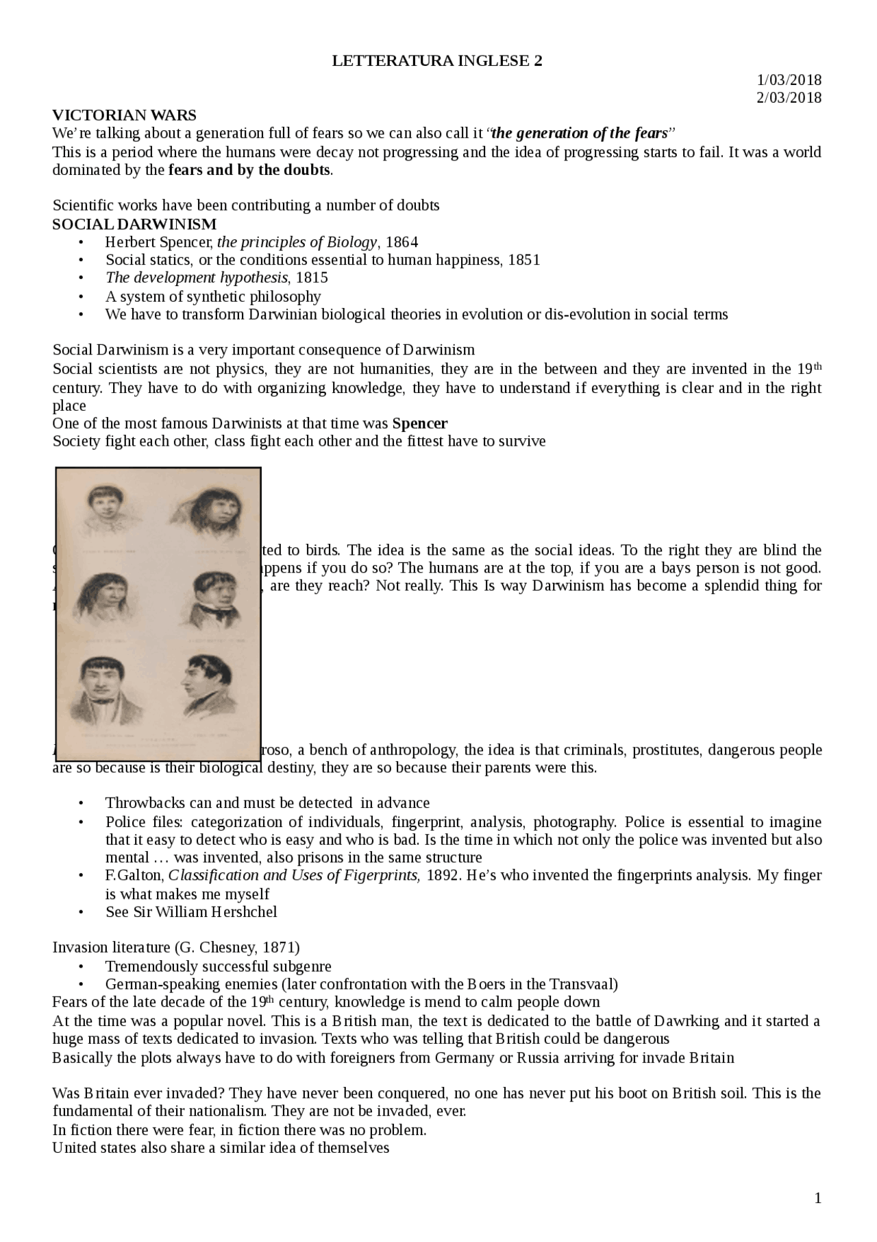 English Literature - First and Second World War - Docsity