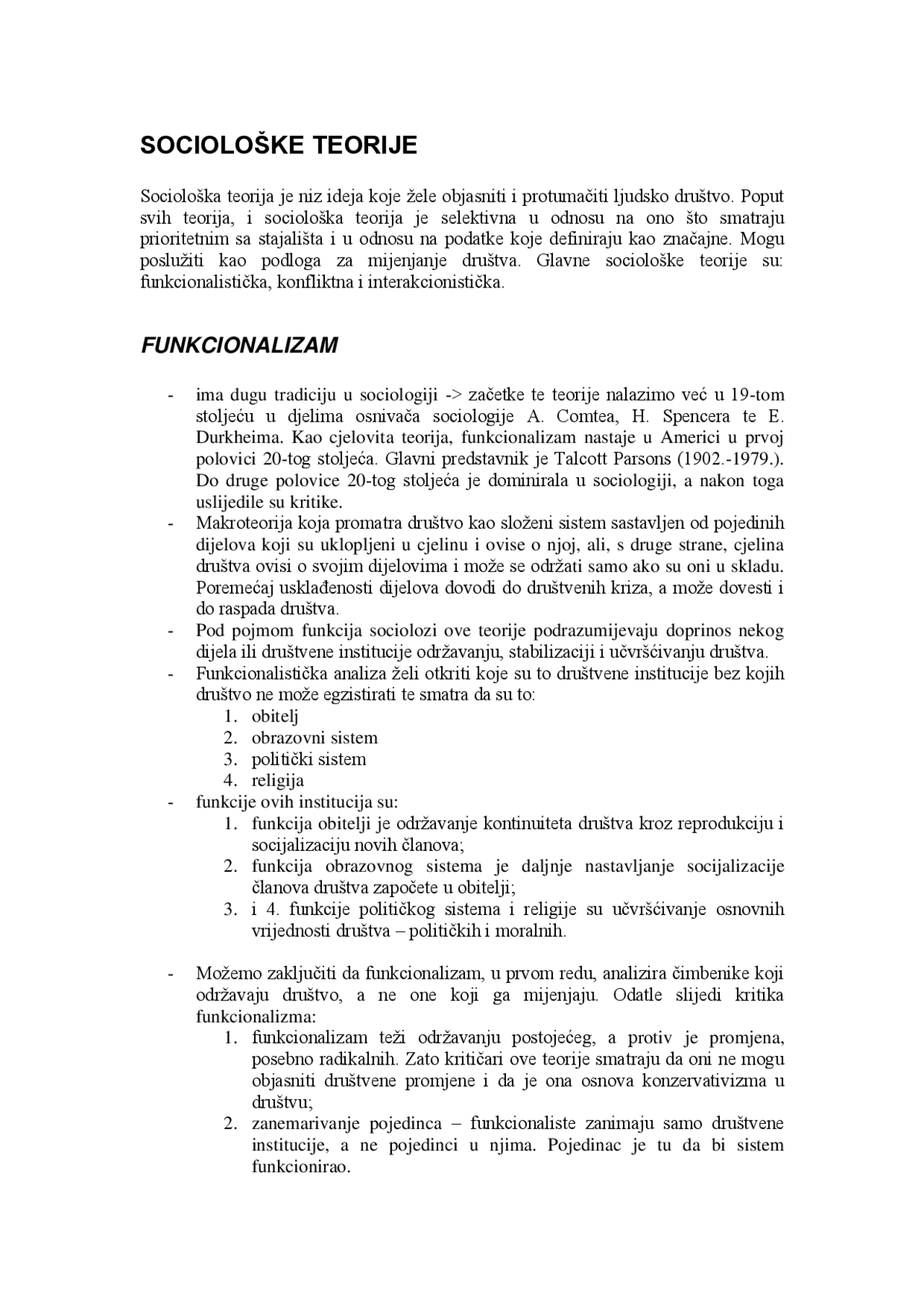 Sociološke teorije-sociologija-seminarski rad-funkcionalizam-marksizam-strukturalizam ...