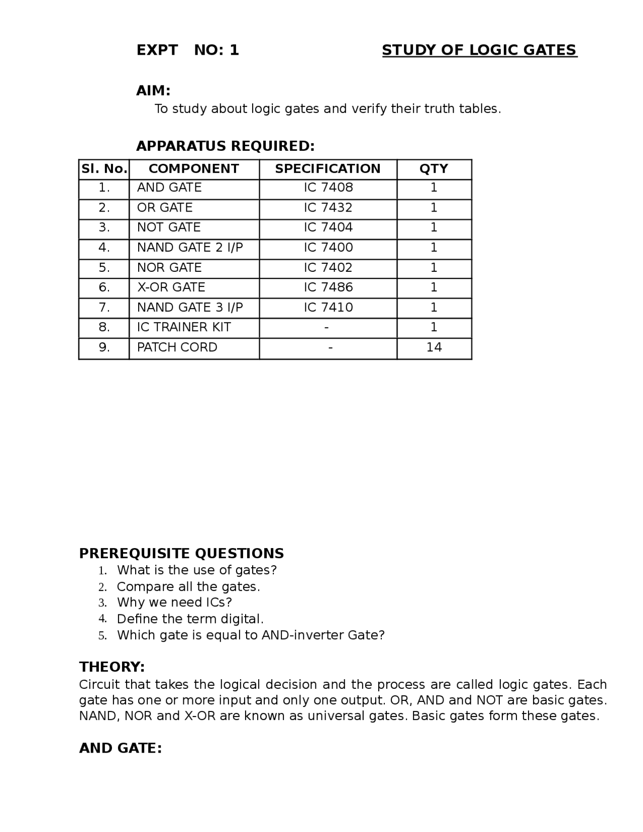 Digital system design Lab manual | Study Guides, Projects, Research ...