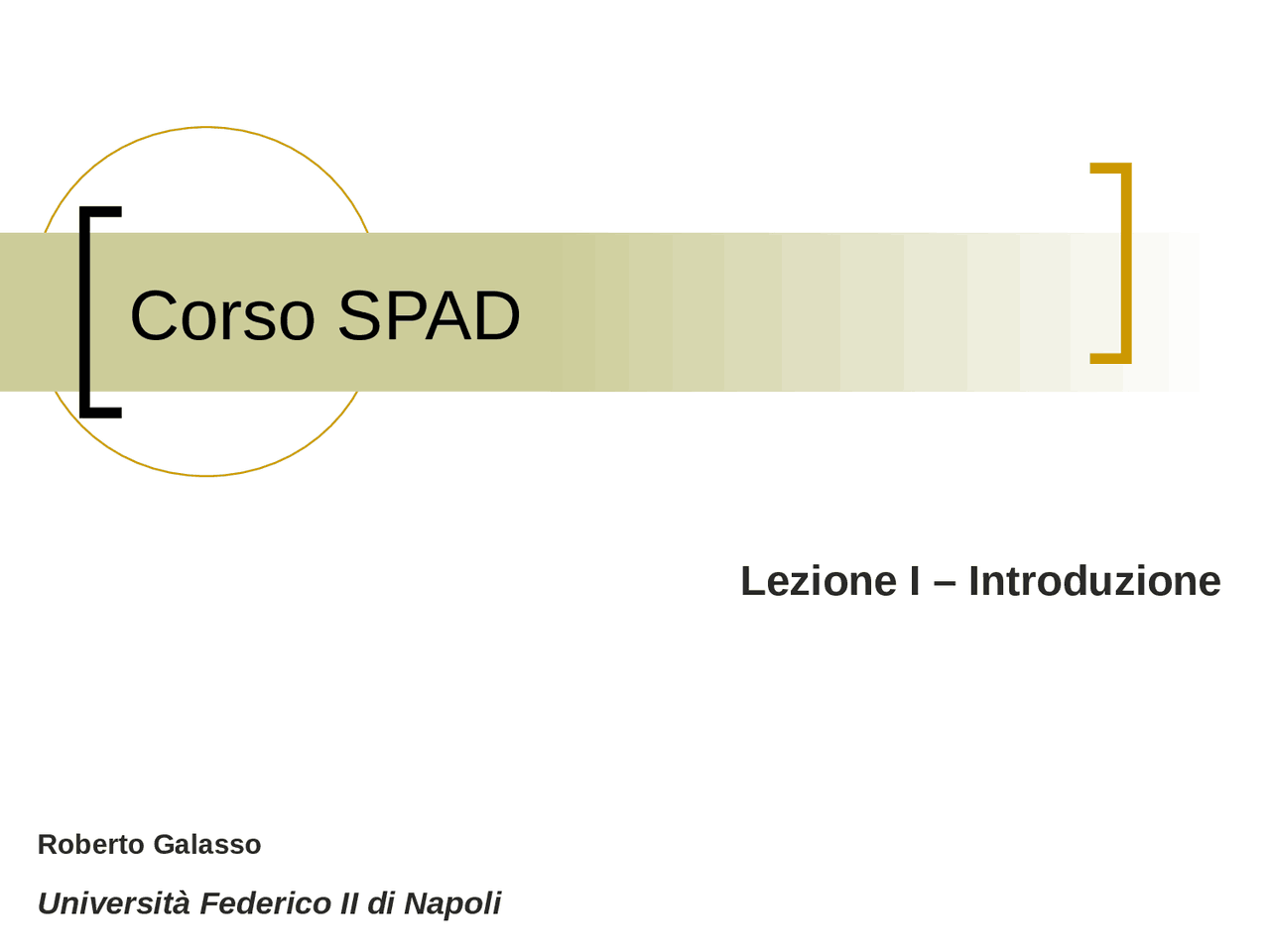 Software analisi dei dati spad - Docsity