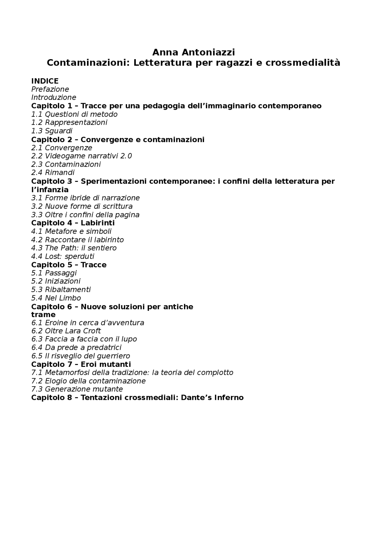 Antoniazzi Contaminazioni Docsity