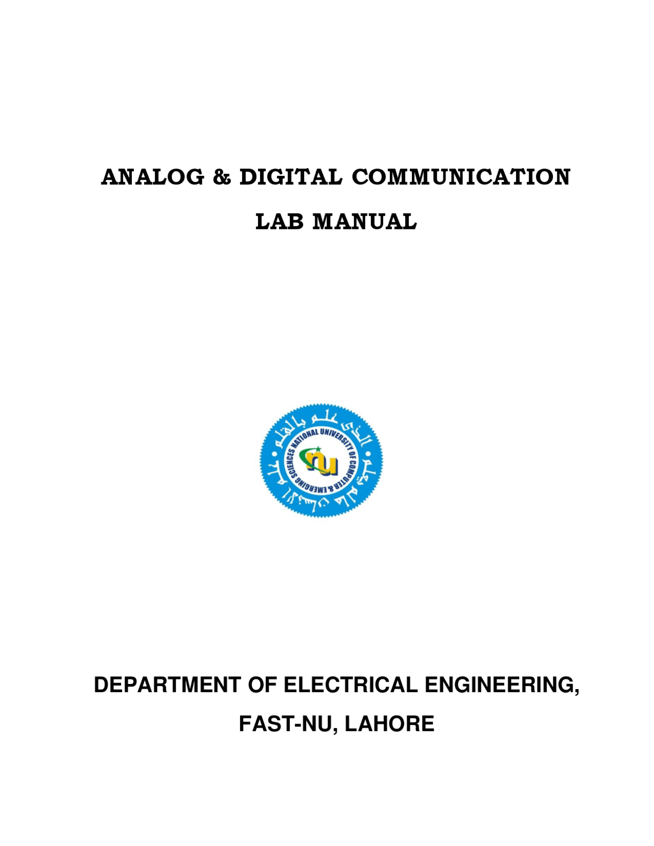 ADC LAB manual NUCES - Docsity