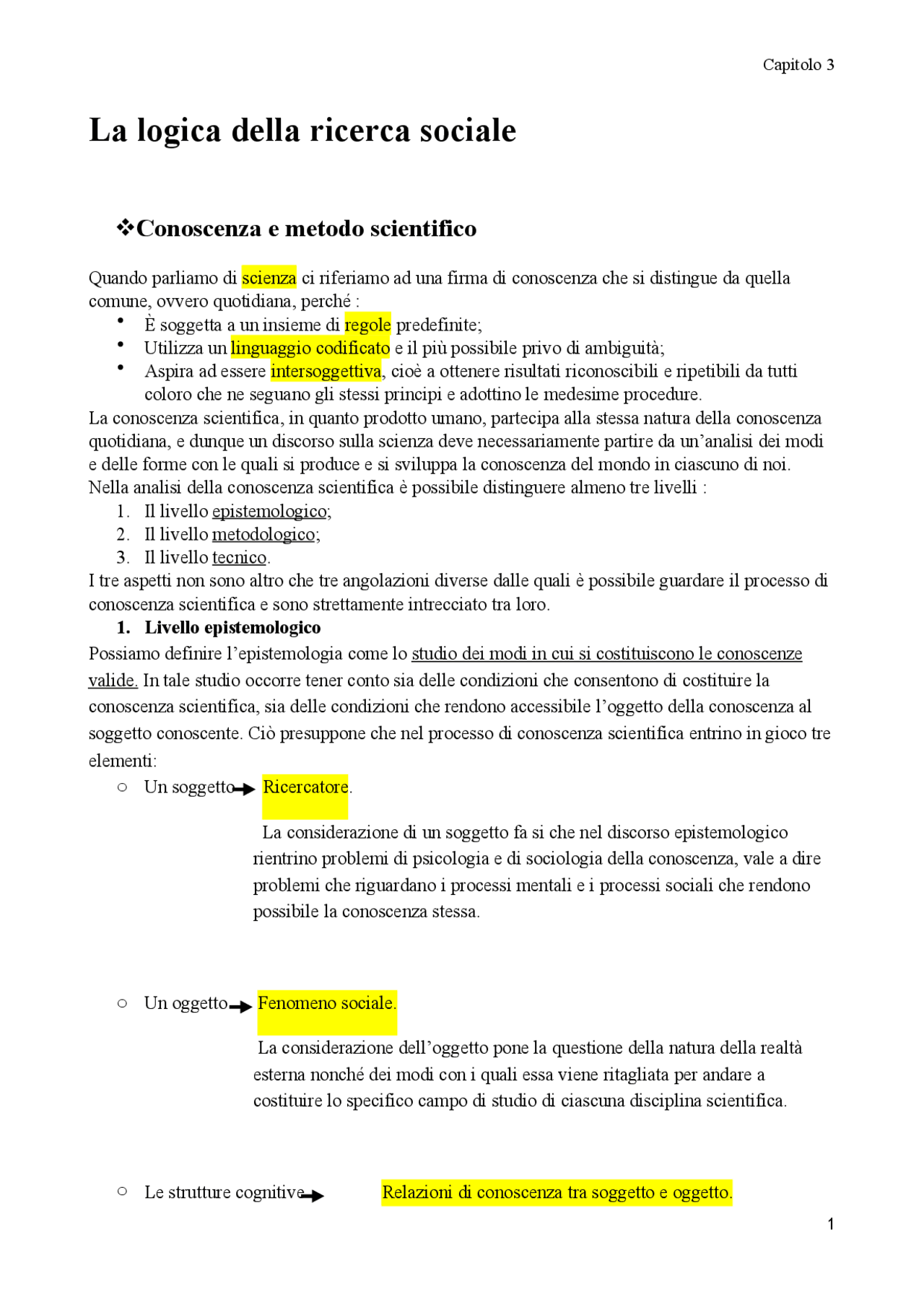 La Logica Della Ricerca Sociale Docsity