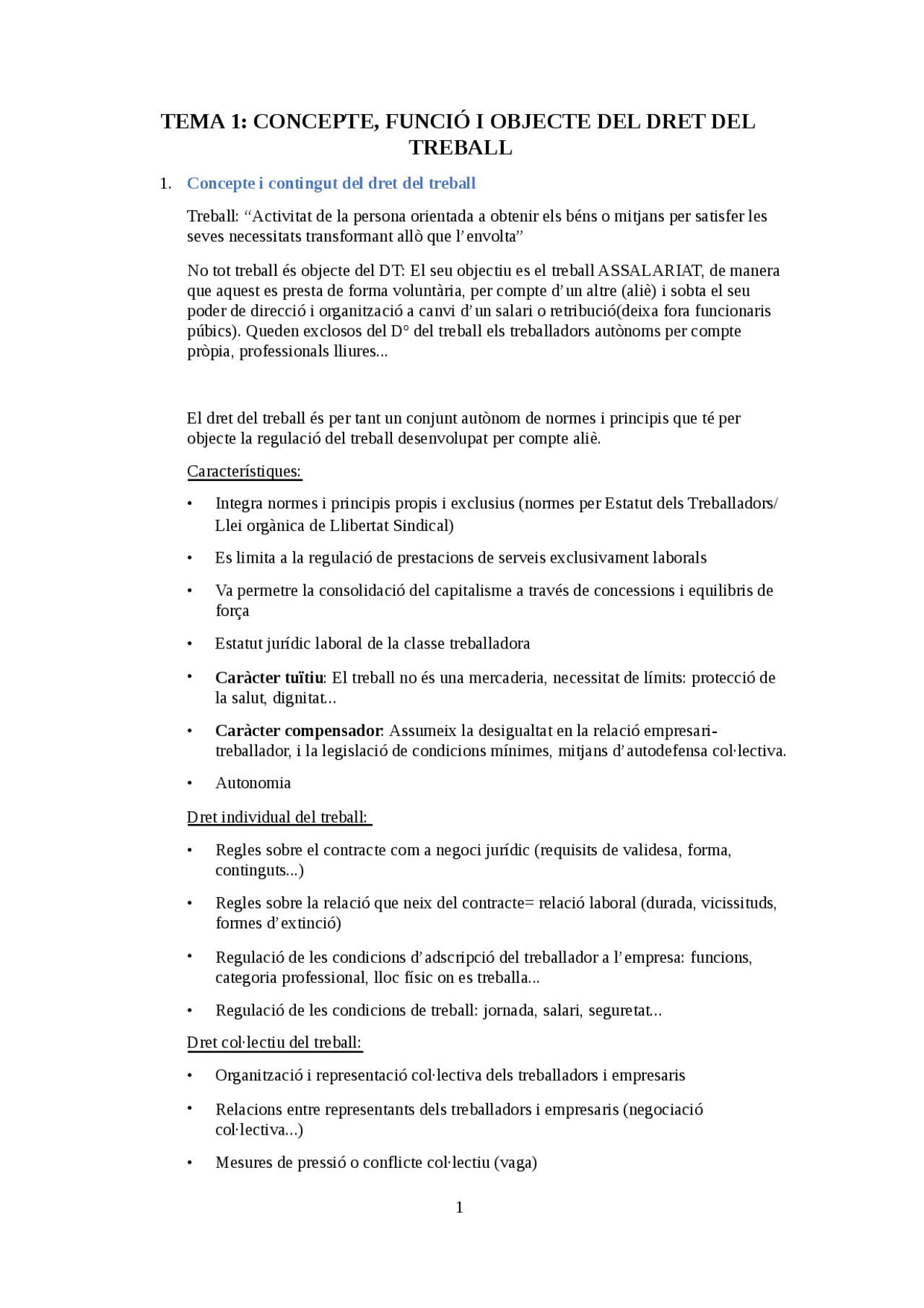 Derecho Laboral Apuntes Docsity