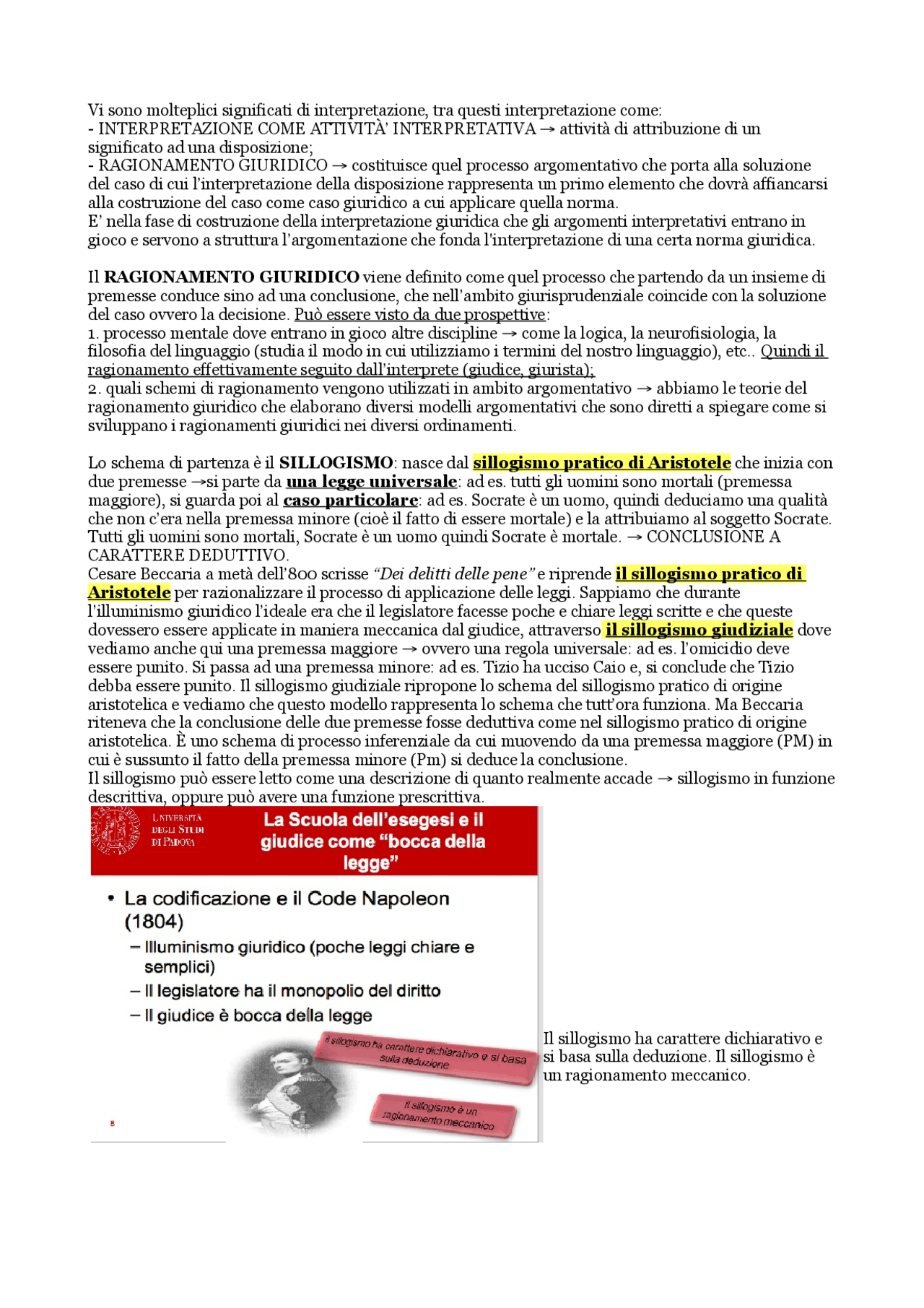 Ultima Parte Di Teoria Generale Del Diritto Docsity
