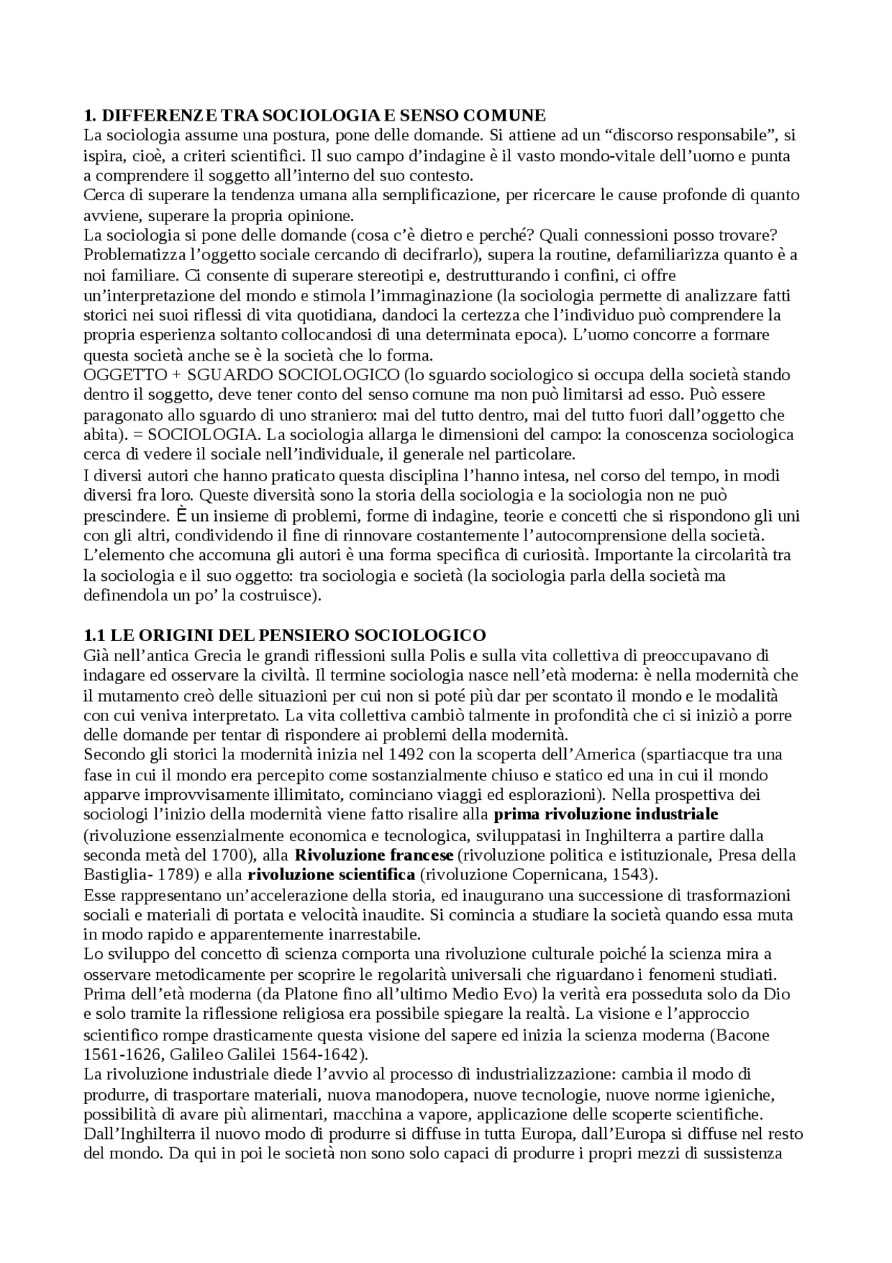 Il Mondo In Questione” Jedlowski Docsity