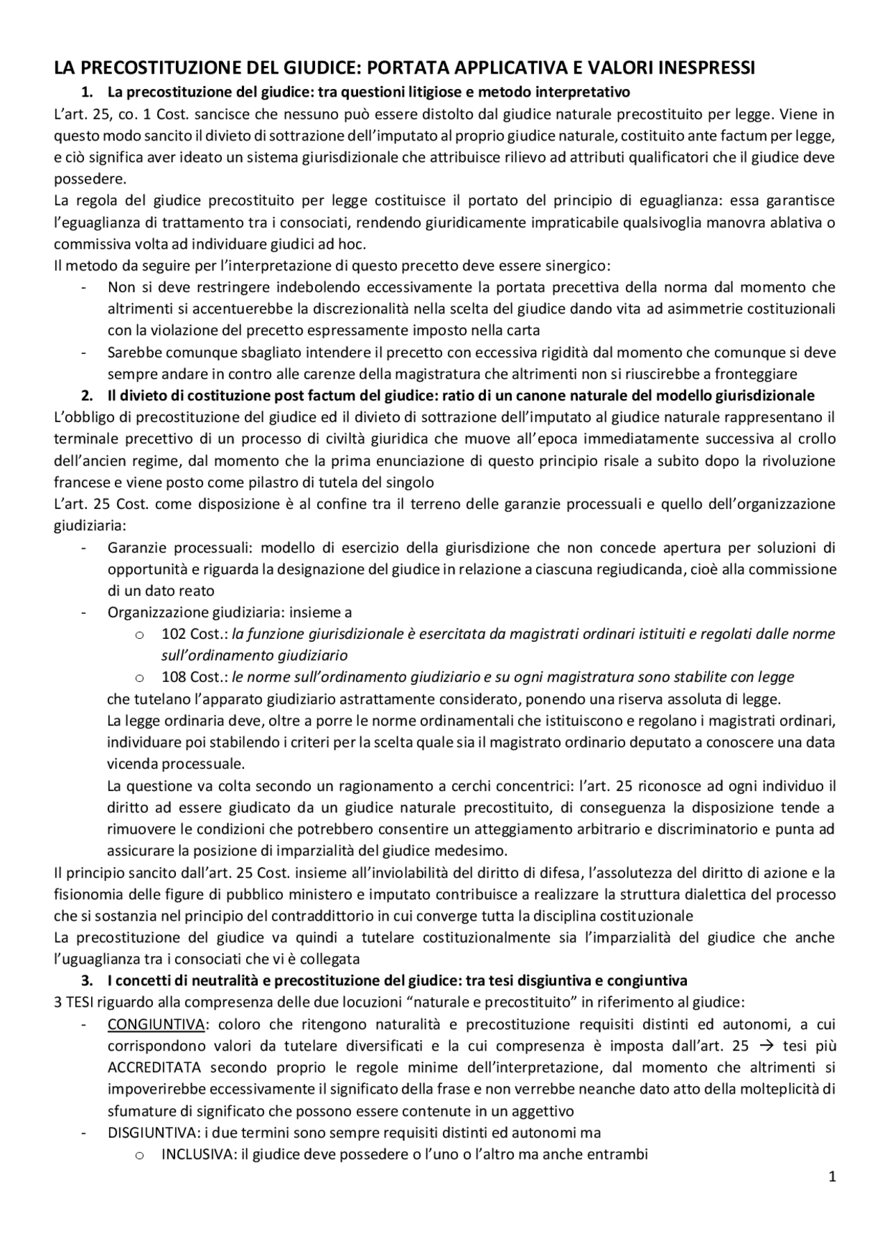 Riassunto Processo Penale E Costituzione Docsity